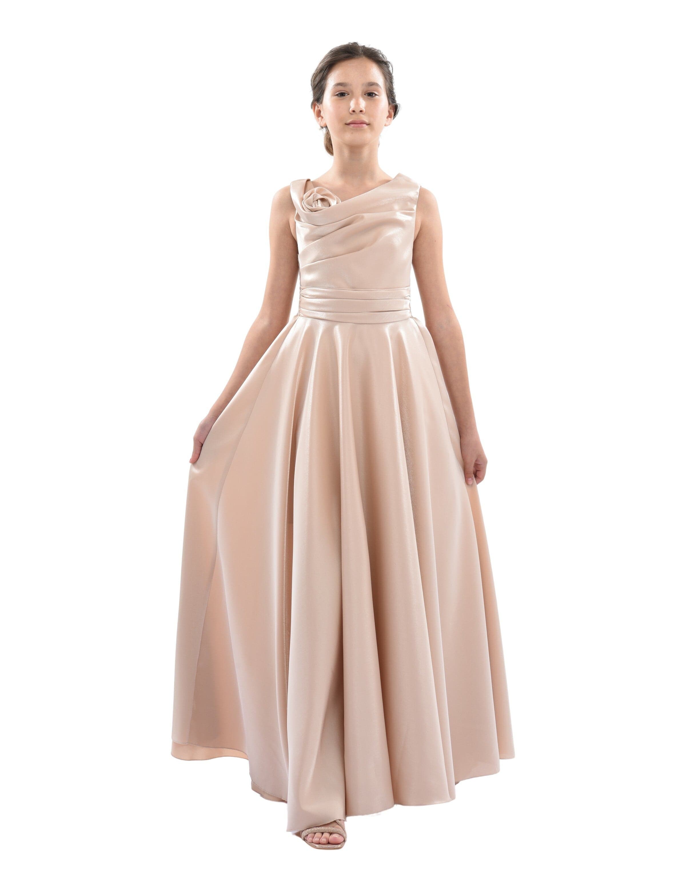 Gold Lenelle Rose Applique Gown | Childsplay Clothing