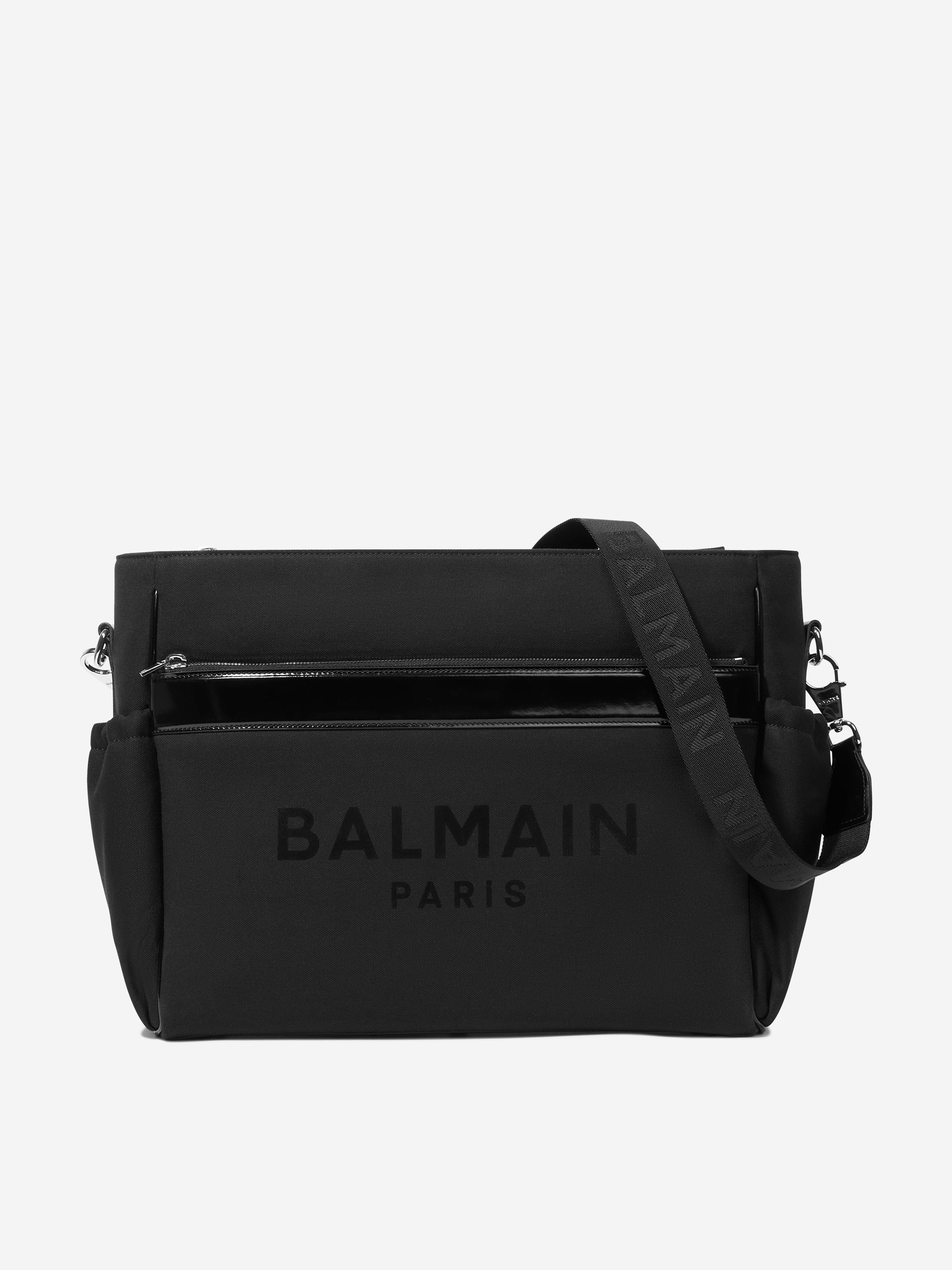 Balmain Baby Paris Logo Changing Bag in Black (45cm) | Childsplay Clothing