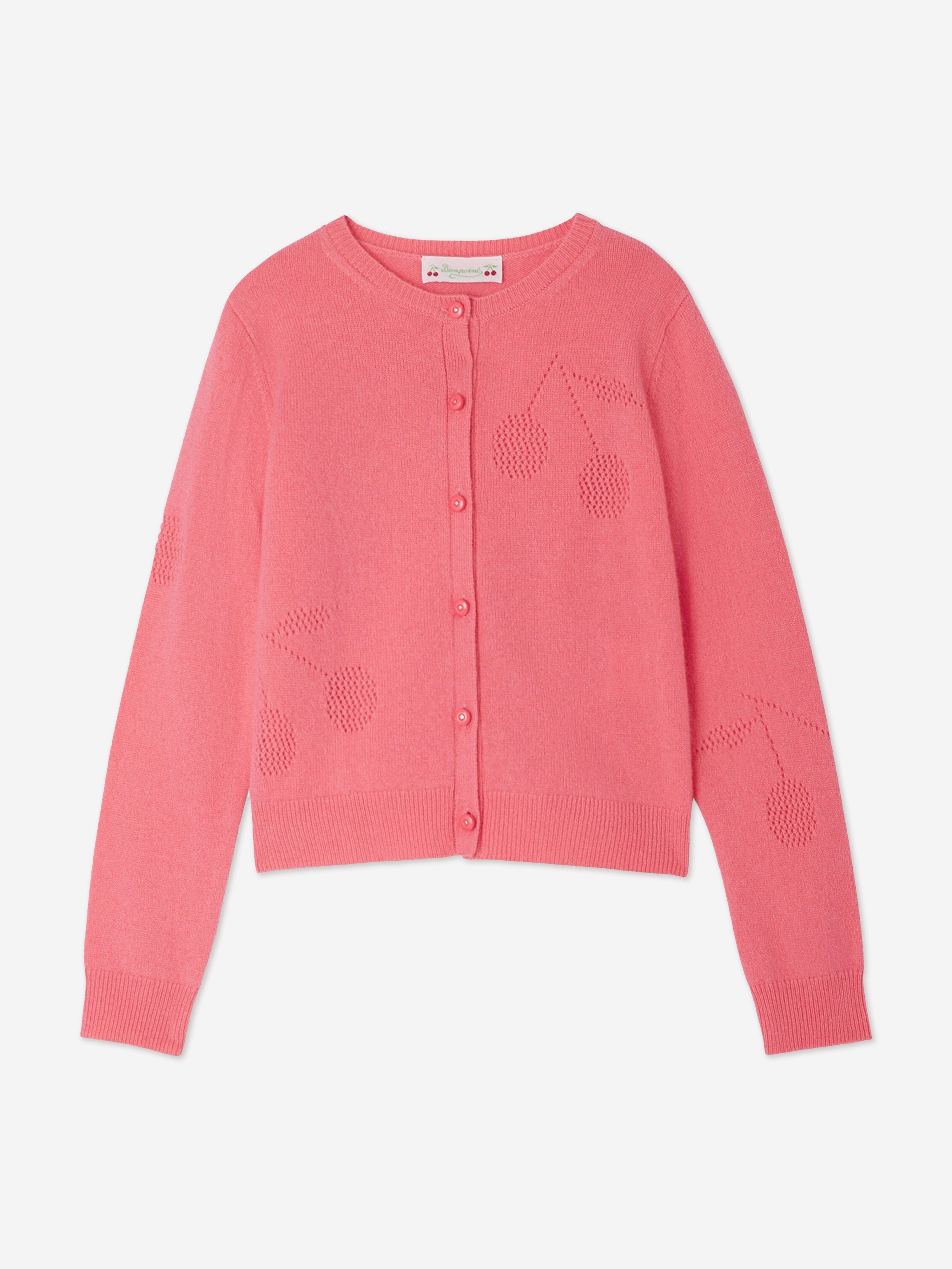 Bonpoint Girls Ginger Cardigan in Pink | Childsplay Clothing