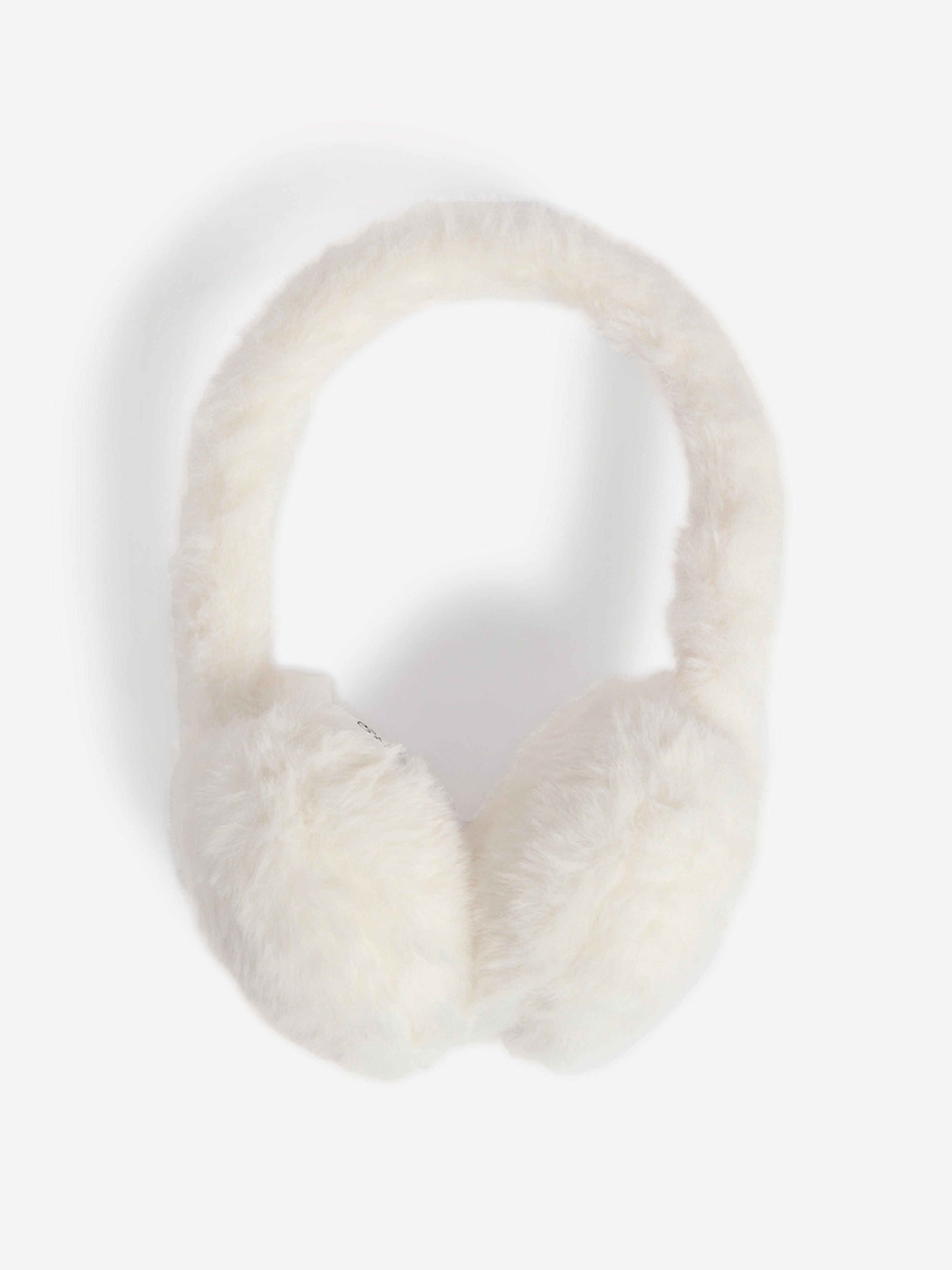 Bonpoint Girls Doline Faux Fur Earmuffs in White | Childsplay Clothing