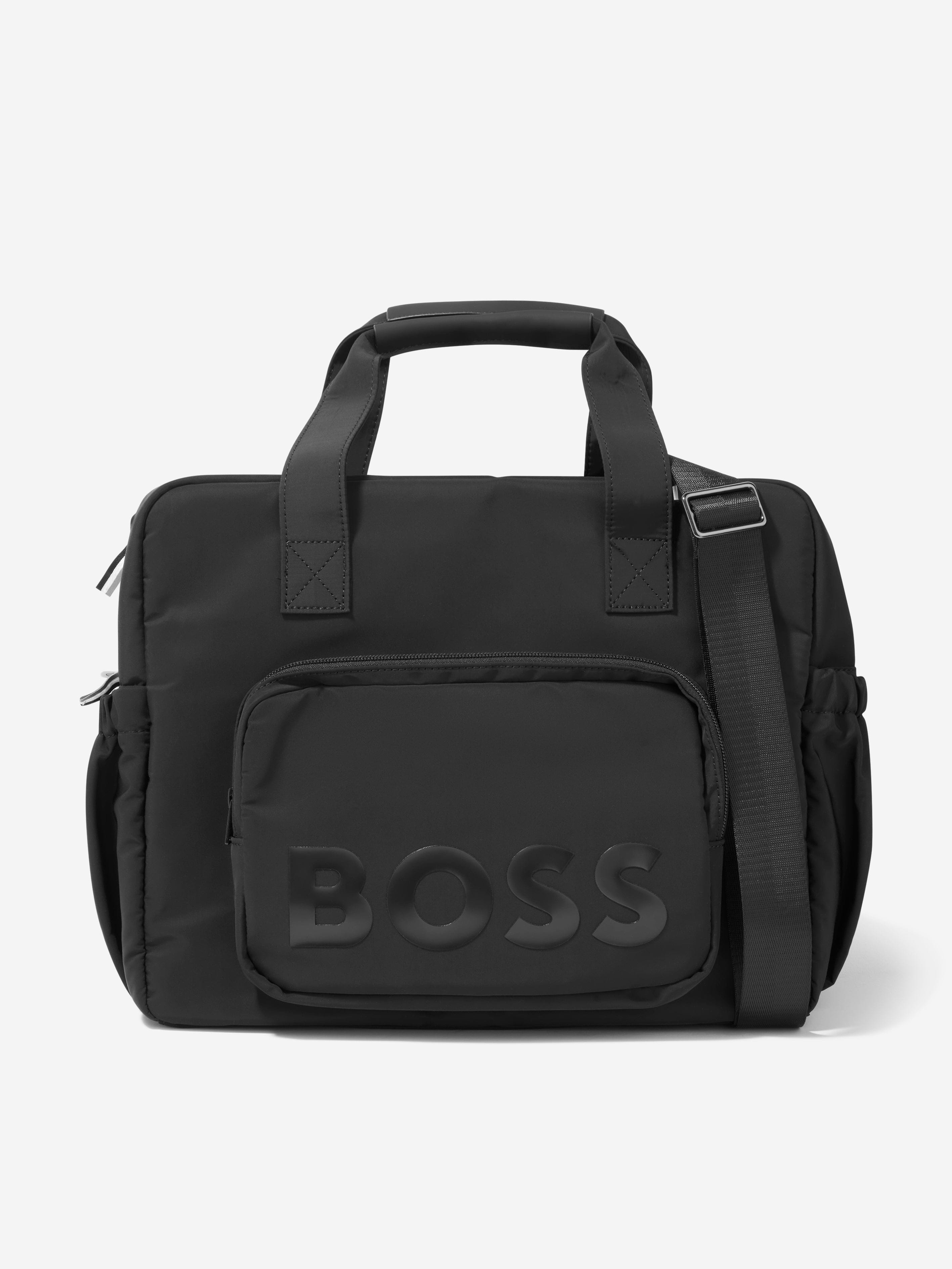 BOSS Baby Logo Changing Bag in Black | Childsplay Clothing