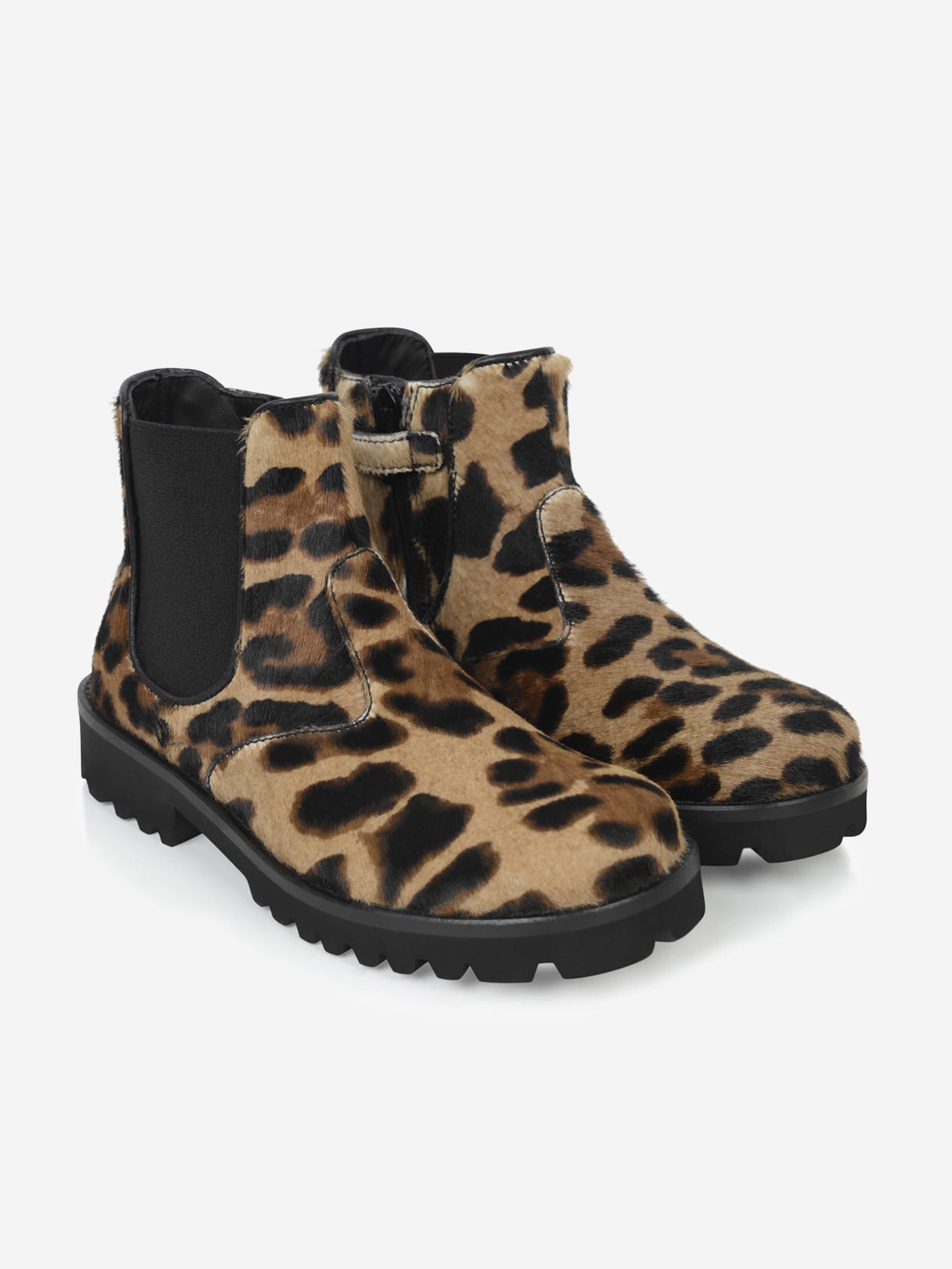 Dolce & Gabbana Girls Leopard Boots | Childsplay Clothing