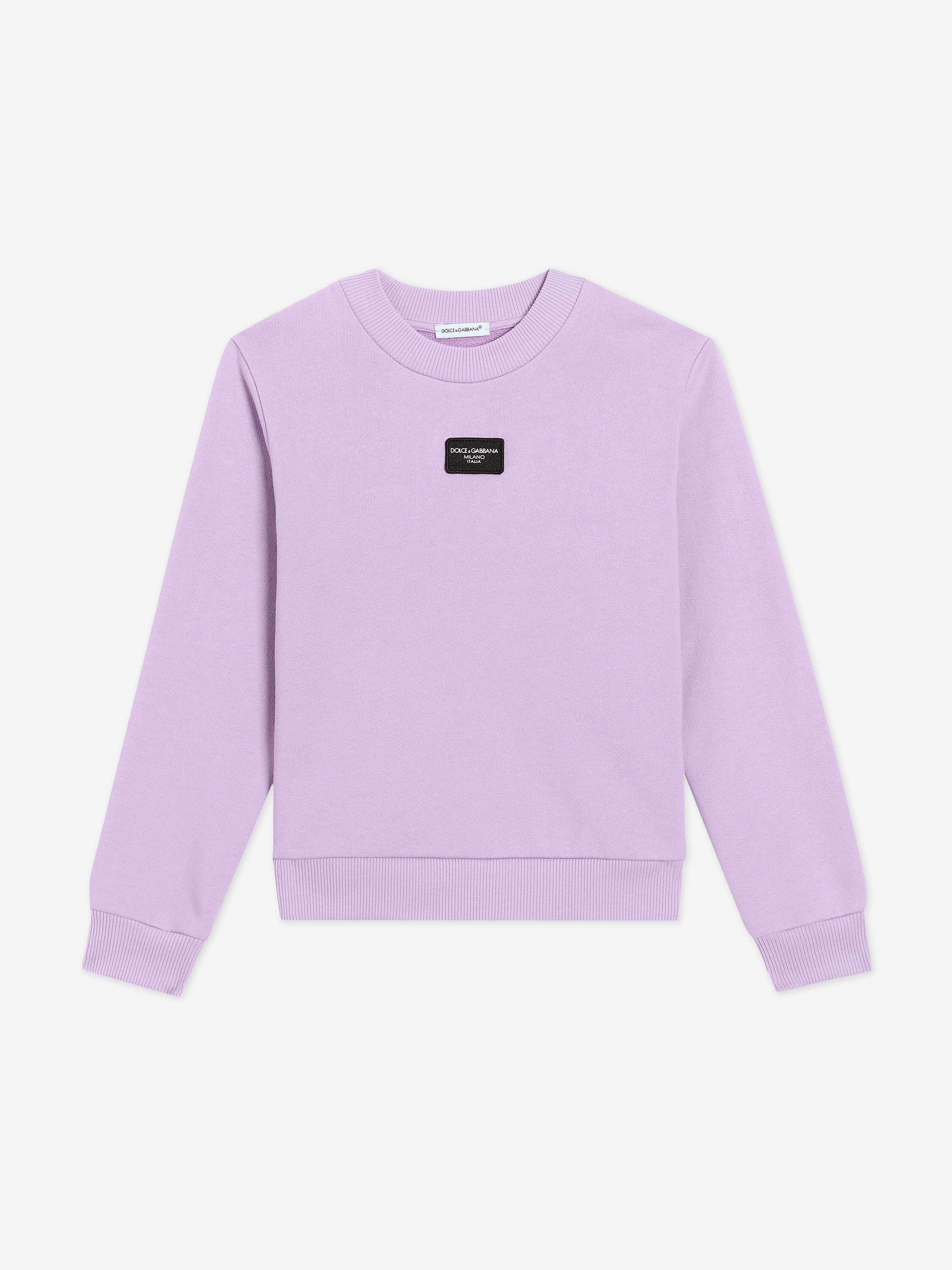 Dolce & Gabbana Girls Logo Sweatshirt in Purple | Childsplay Clothing UK