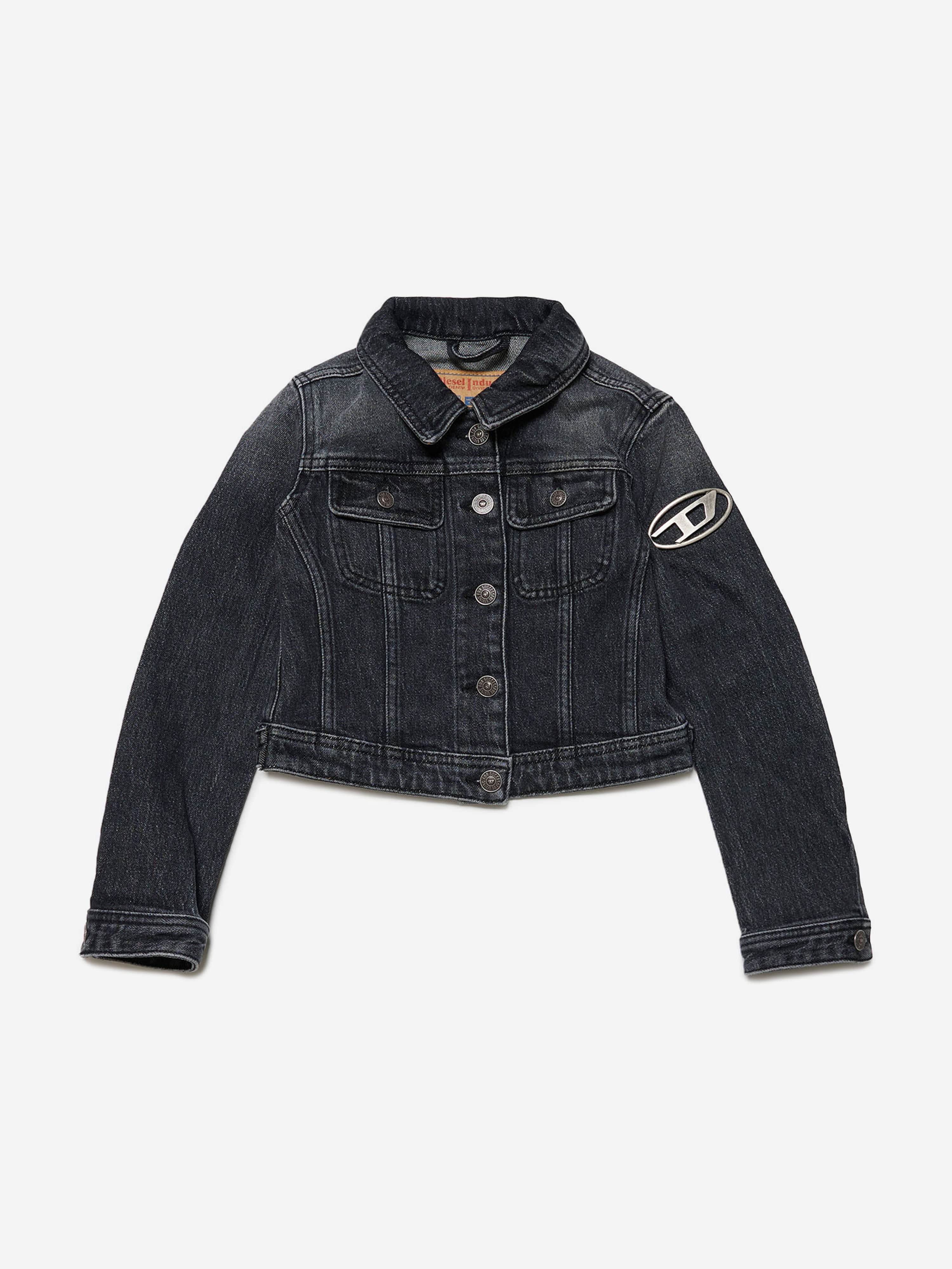 Diesel Girls Denim Jacket in Black | Childsplay Clothing
