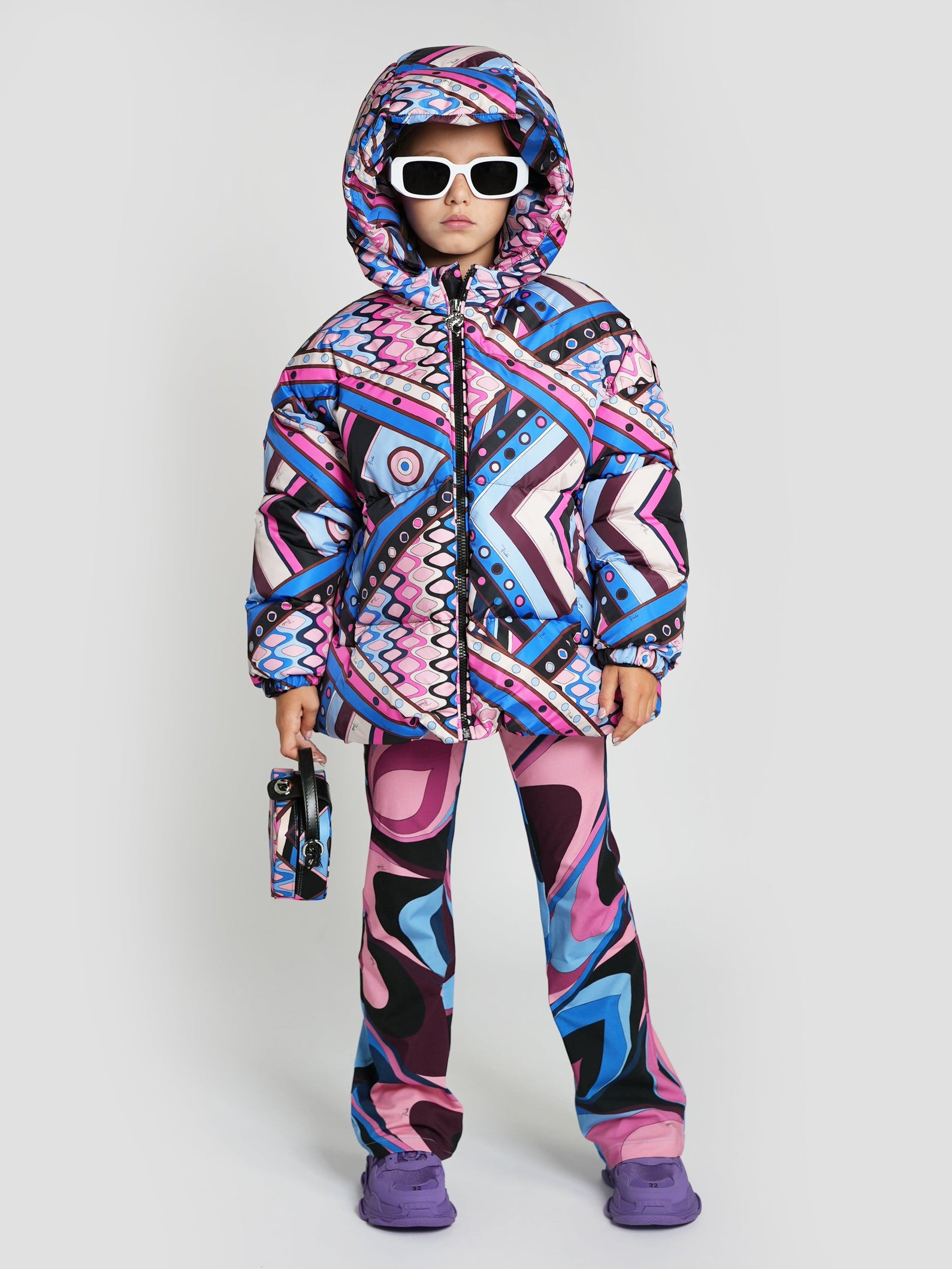 PUCCI Girls Vivara Puffer Jacket in Multicolour | Childsplay Clothing