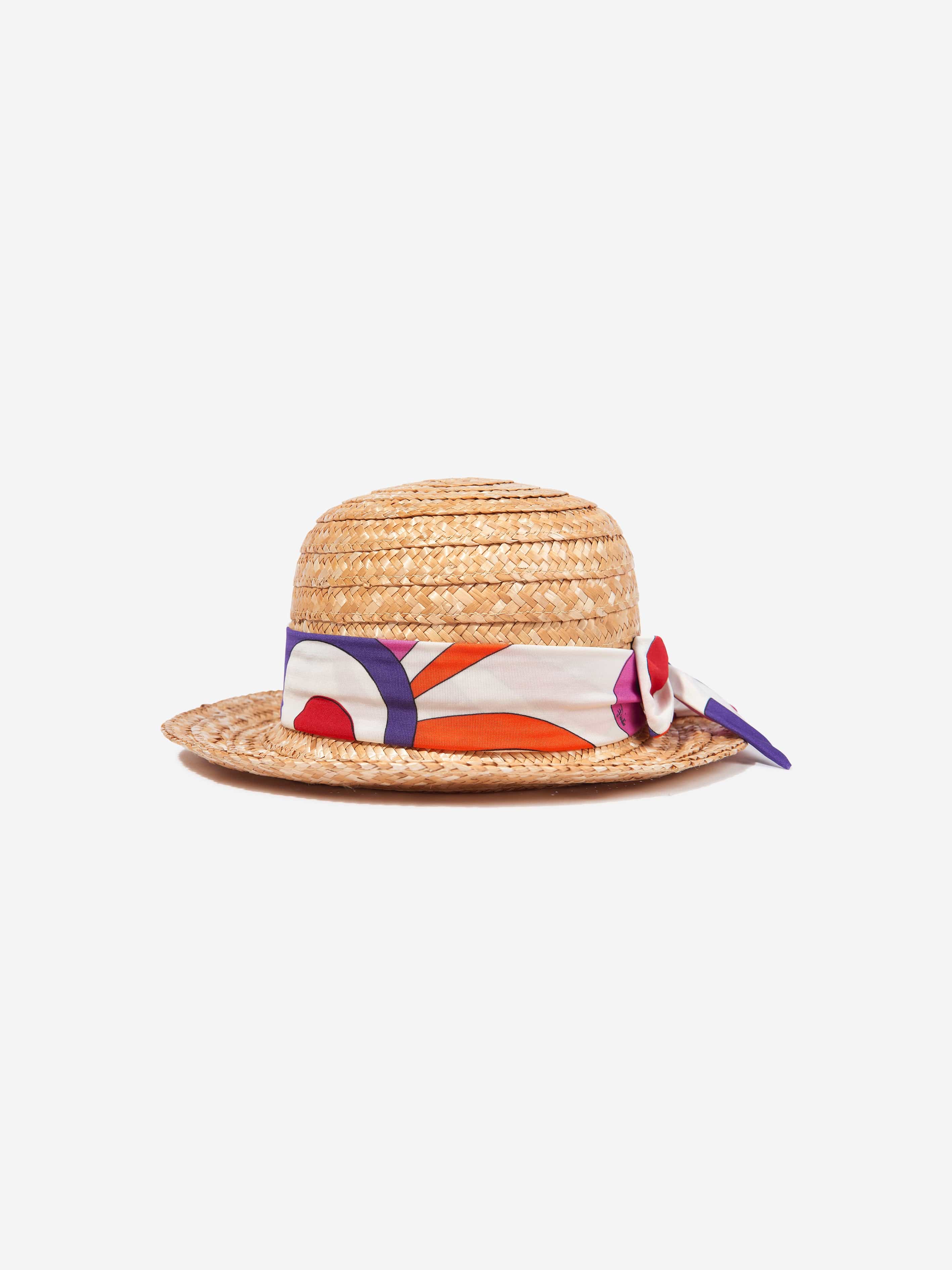 PUCCI Girls Straw Hat in Beige | Childsplay Clothing