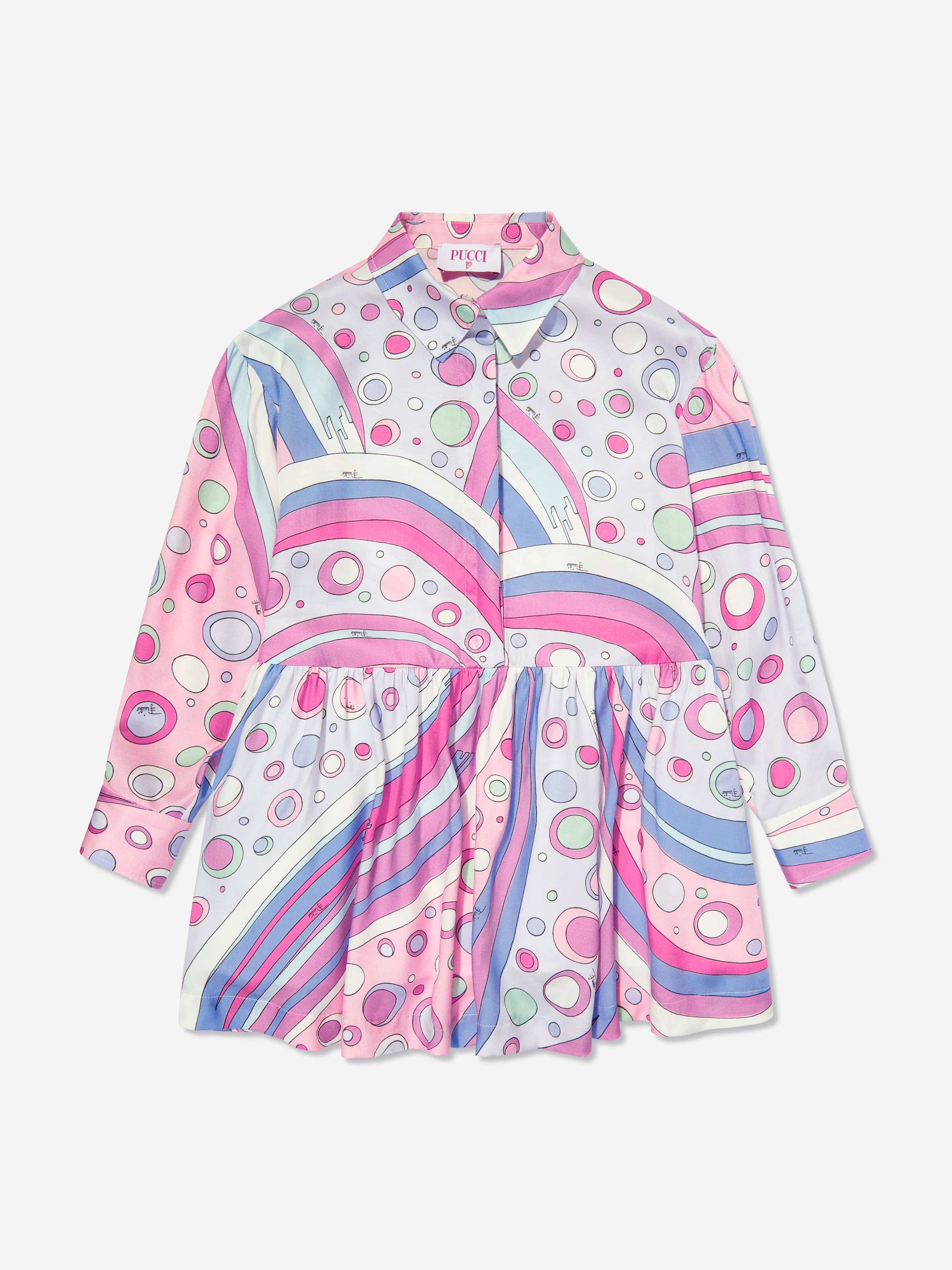 PUCCI Girls Fontane Print Dress in Pink | Childsplay Clothing