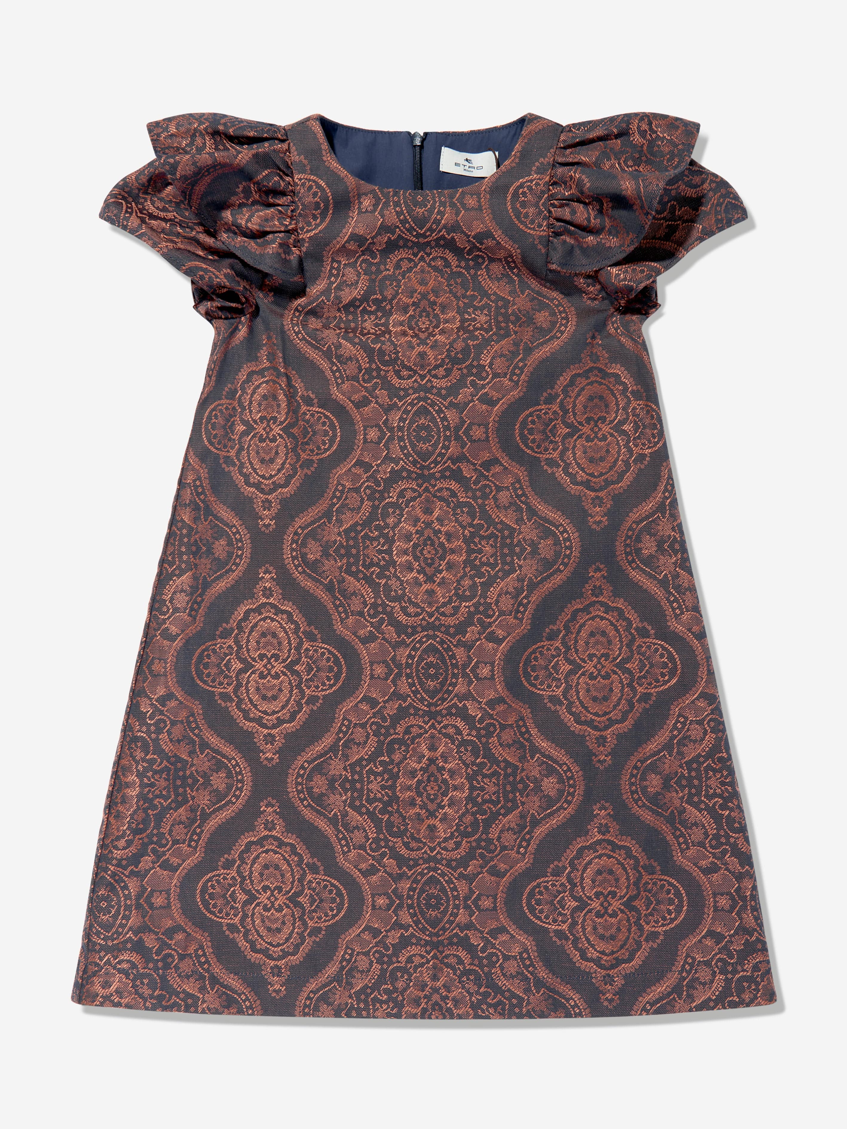 Etro Girls Jacquard Dress in Navy | Childsplay Clothing