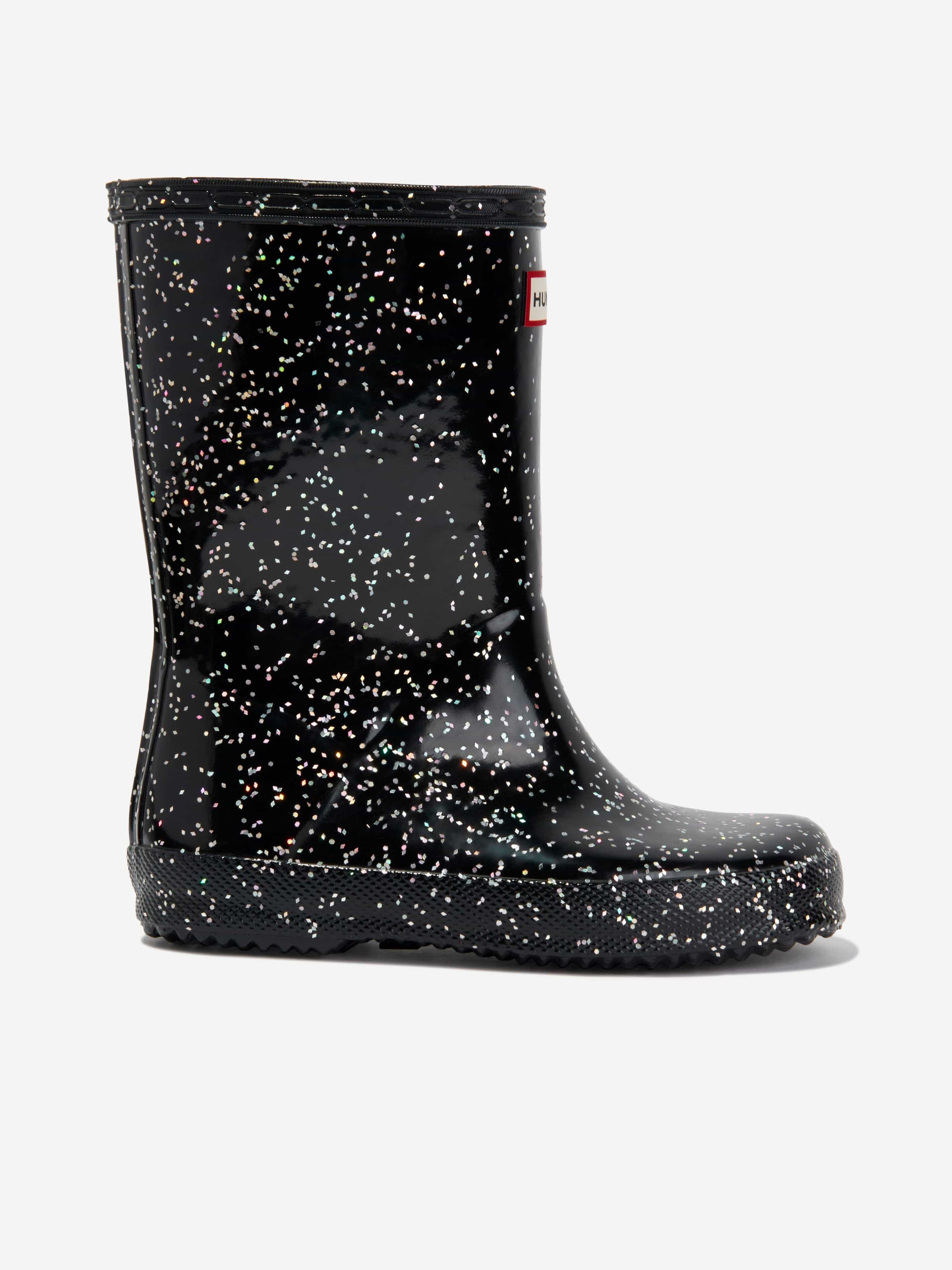 Hunter Girls Original First Classic Giant Glitter Wellington Boots in ...