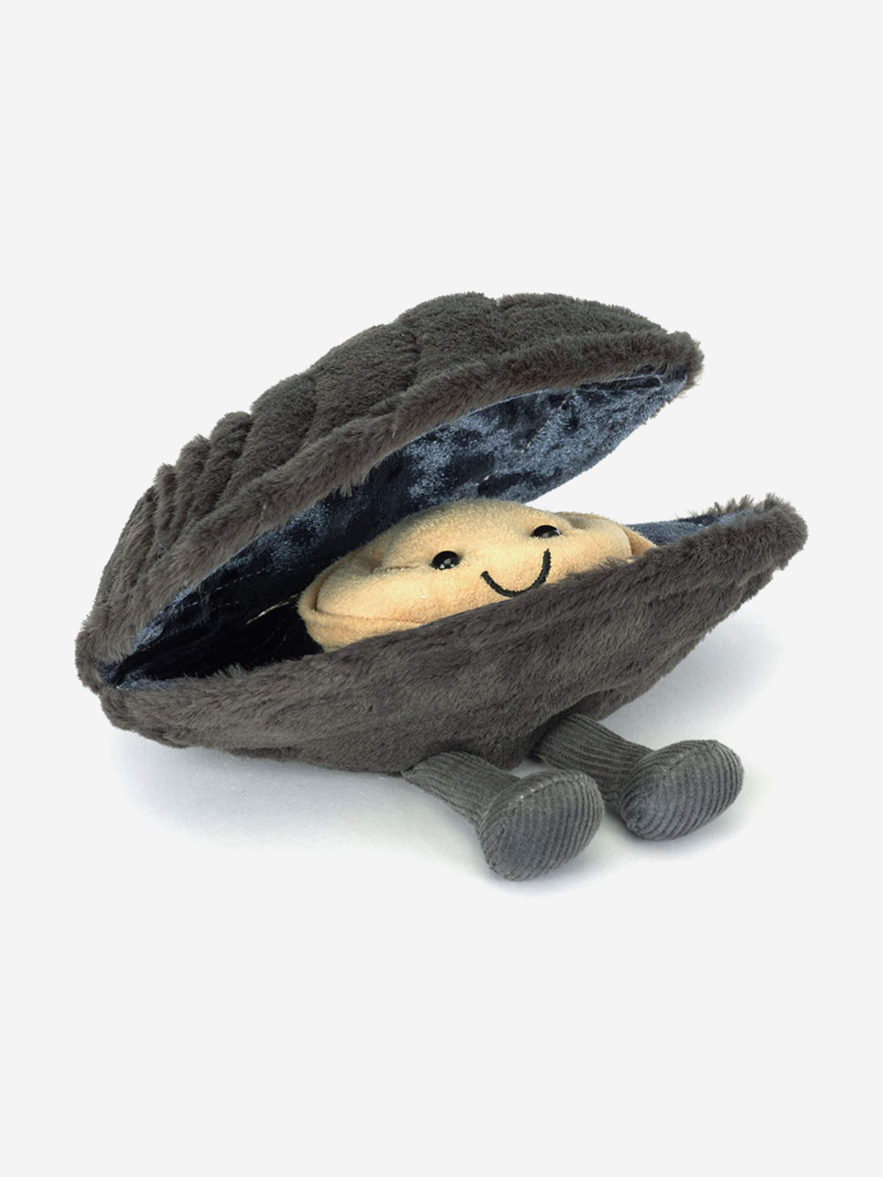 Jellycat Amuseables Michelle Mussel in Grey (17cm) | Childsplay Clothing