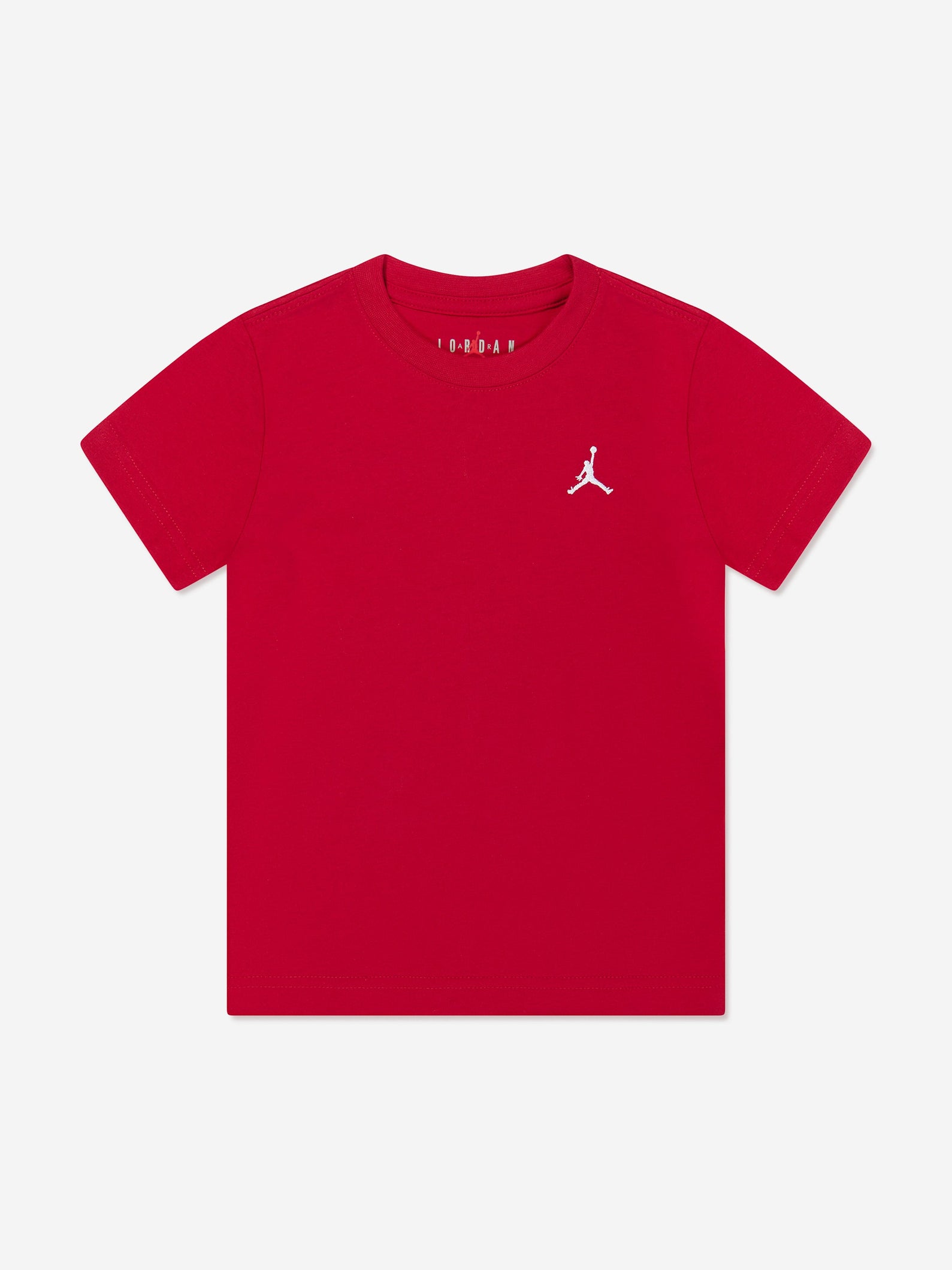 Jordan Boys Jumpman Air Embroidered T-Shirt in Red | Childsplay Clothing