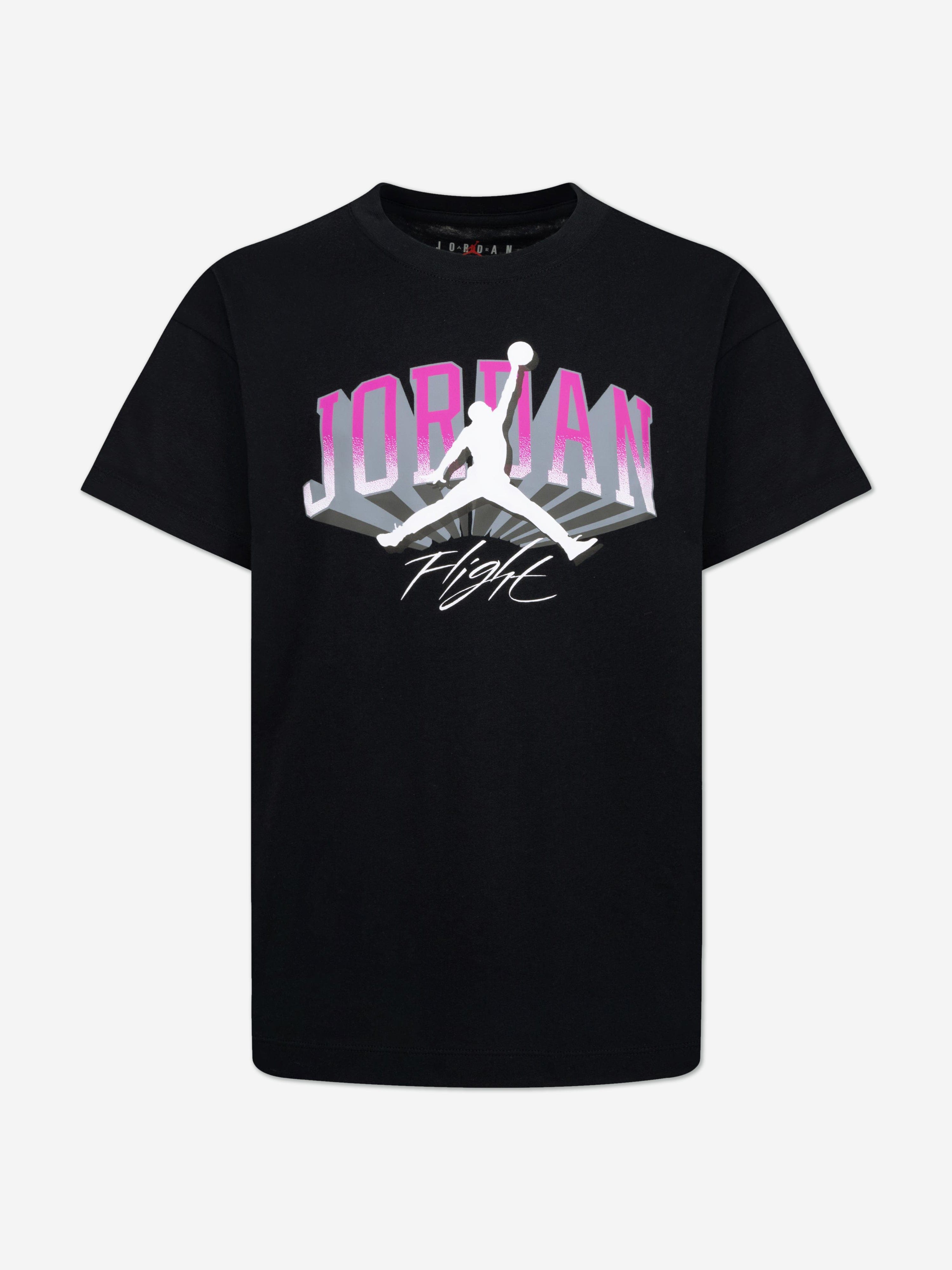 Jordan Girls JM Push Through T-Shirt in Black | Childsplay Clothing UK