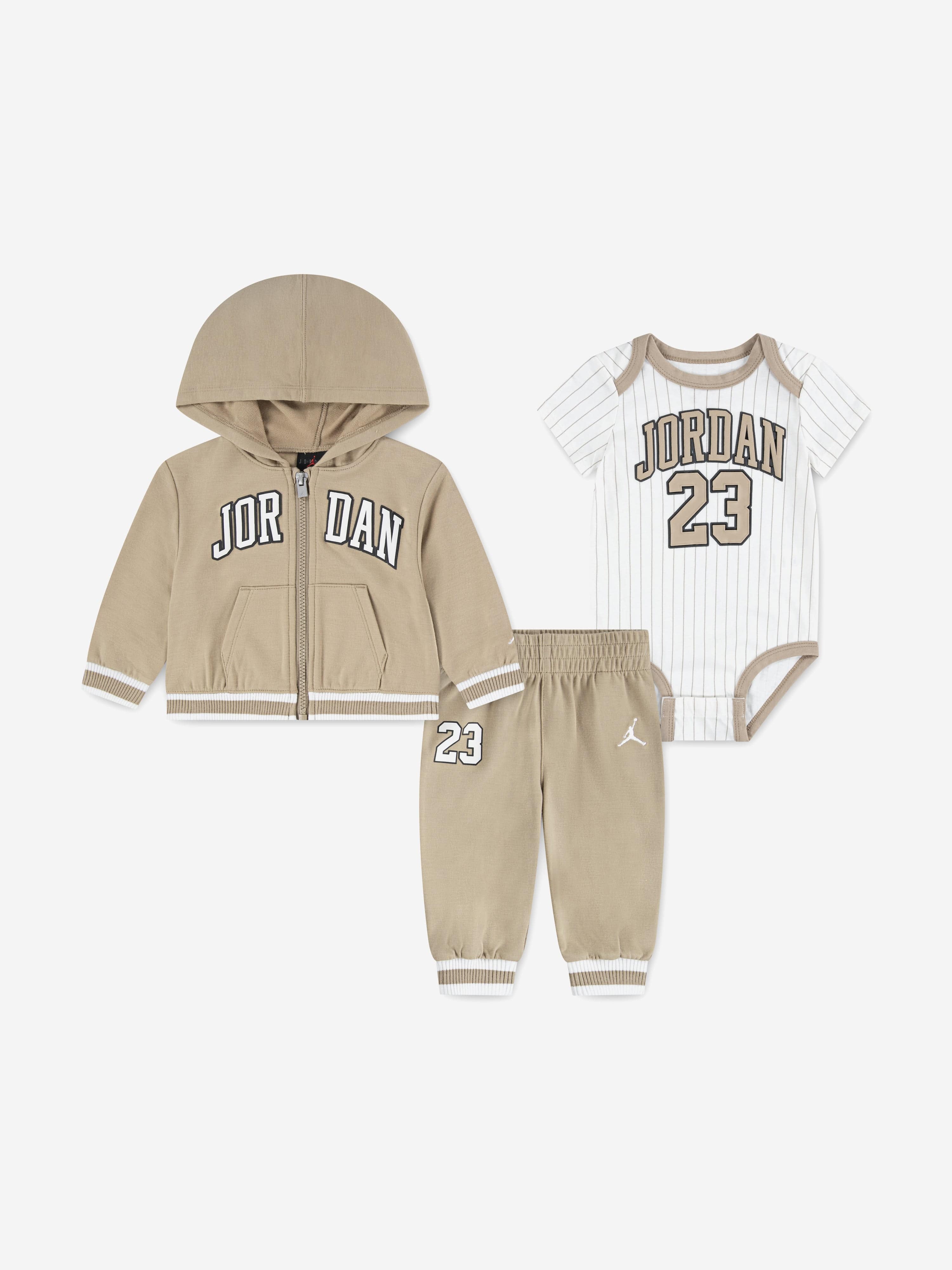 Jordan Baby MJ 23 Tracksuit Set in Beige | Childsplay Clothing