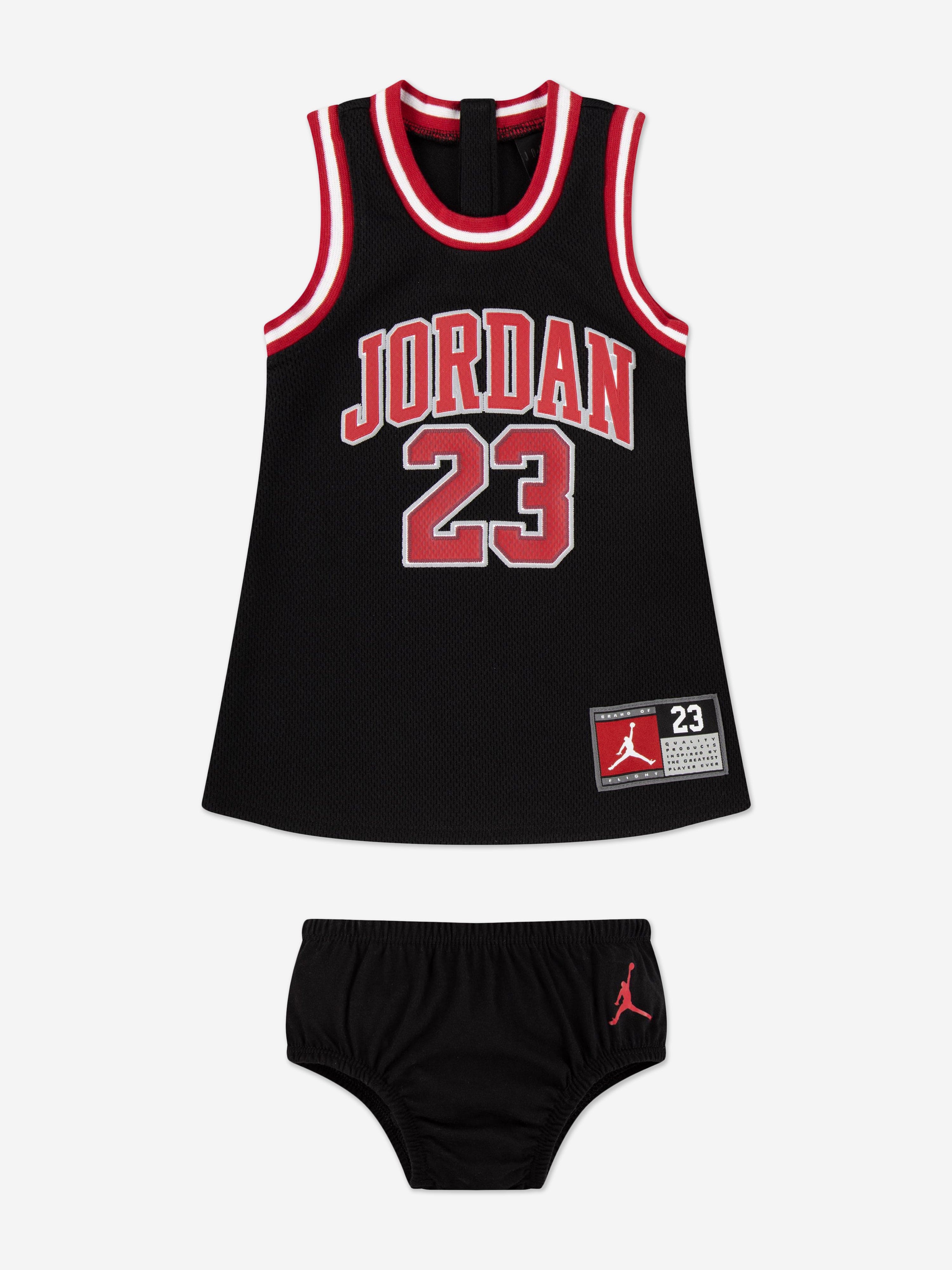Jordan Girls 23 Jersey Dress in Black | Childsplay Clothing