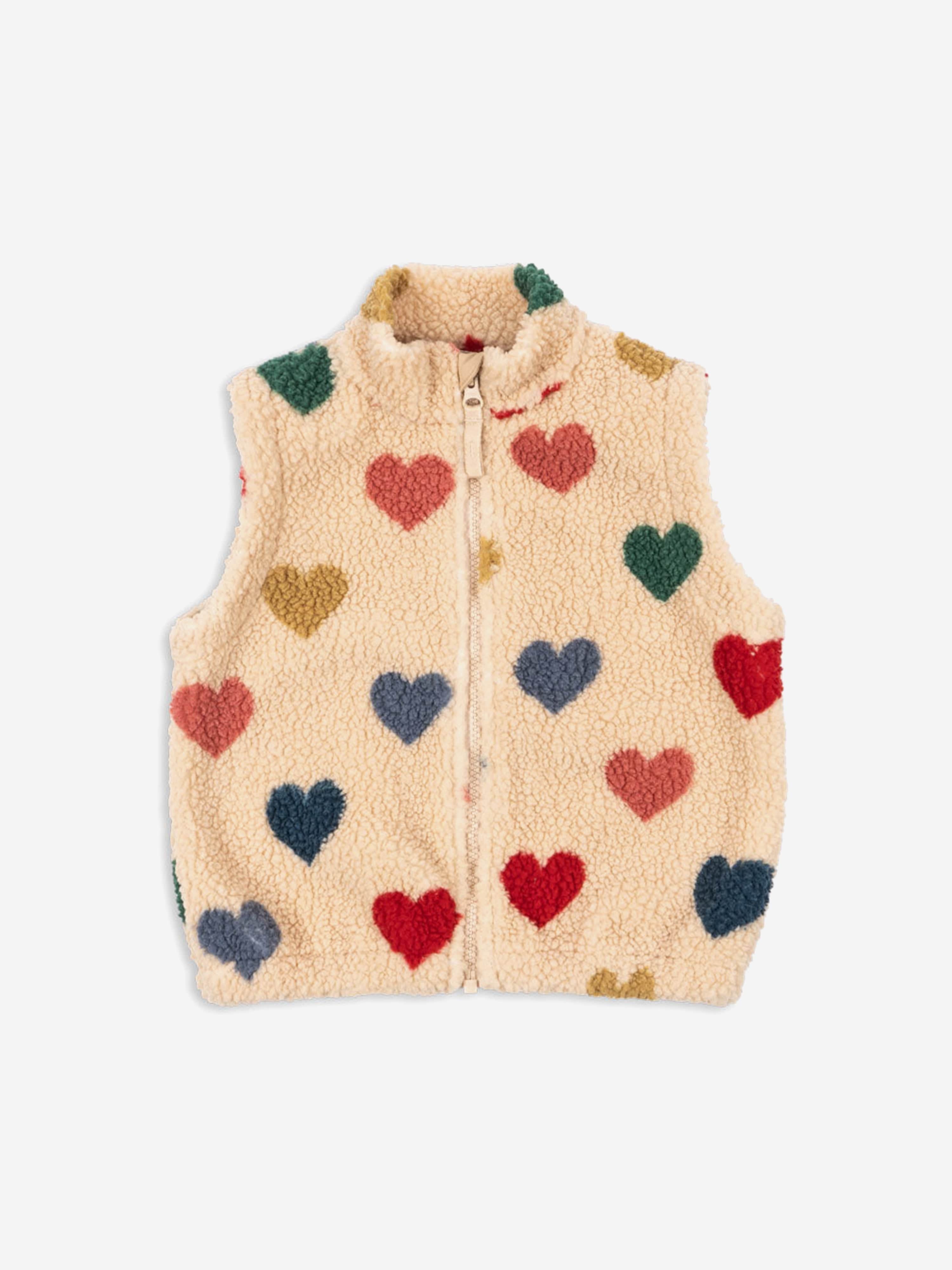 Konges Sløjd Girls Jody Teddy Gilet in Ivory | Childsplay Clothing