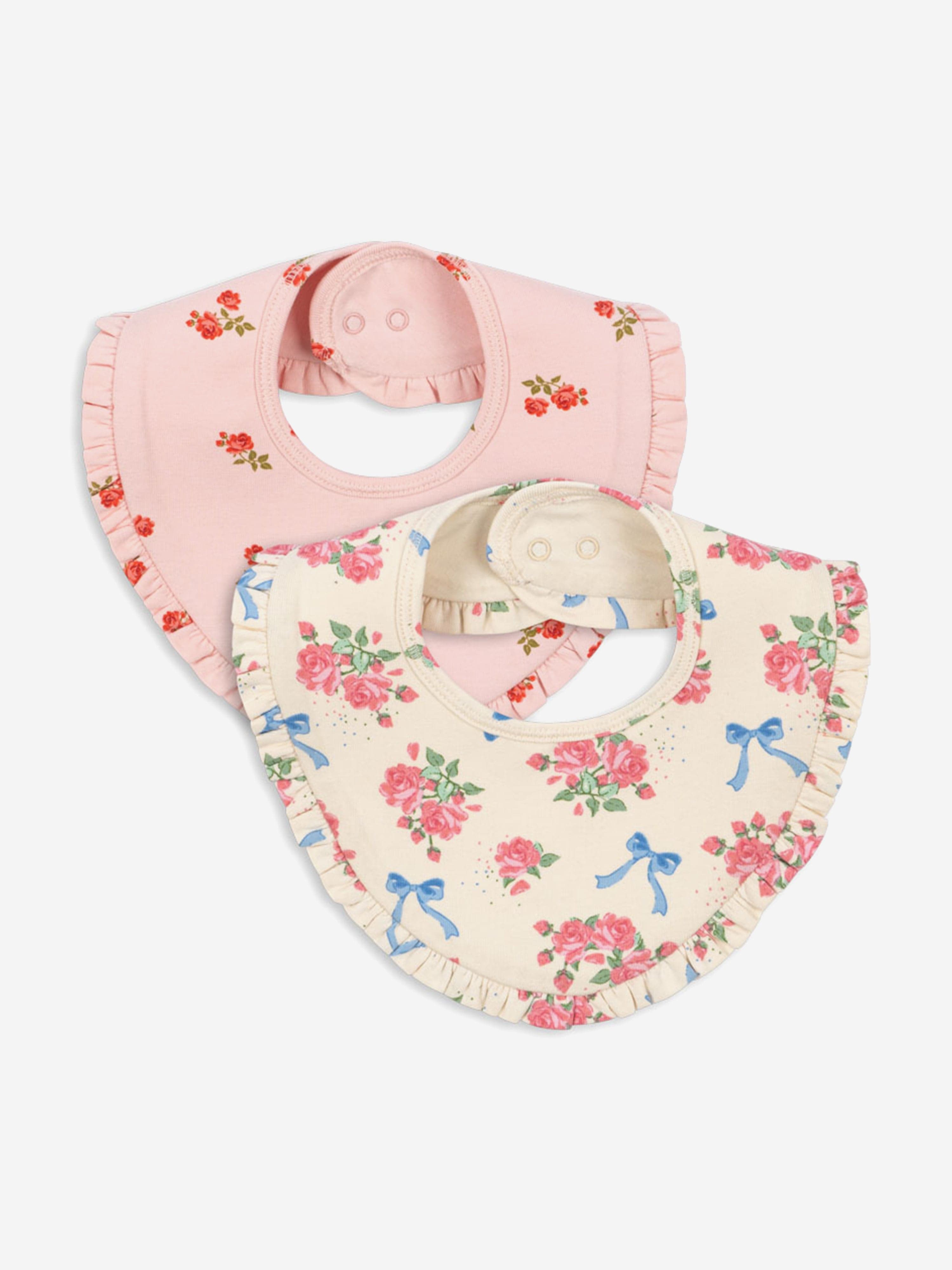 Konges Sløjd Baby Girls Basic 2 Pack Bib Set in Pink | Childsplay Clothing