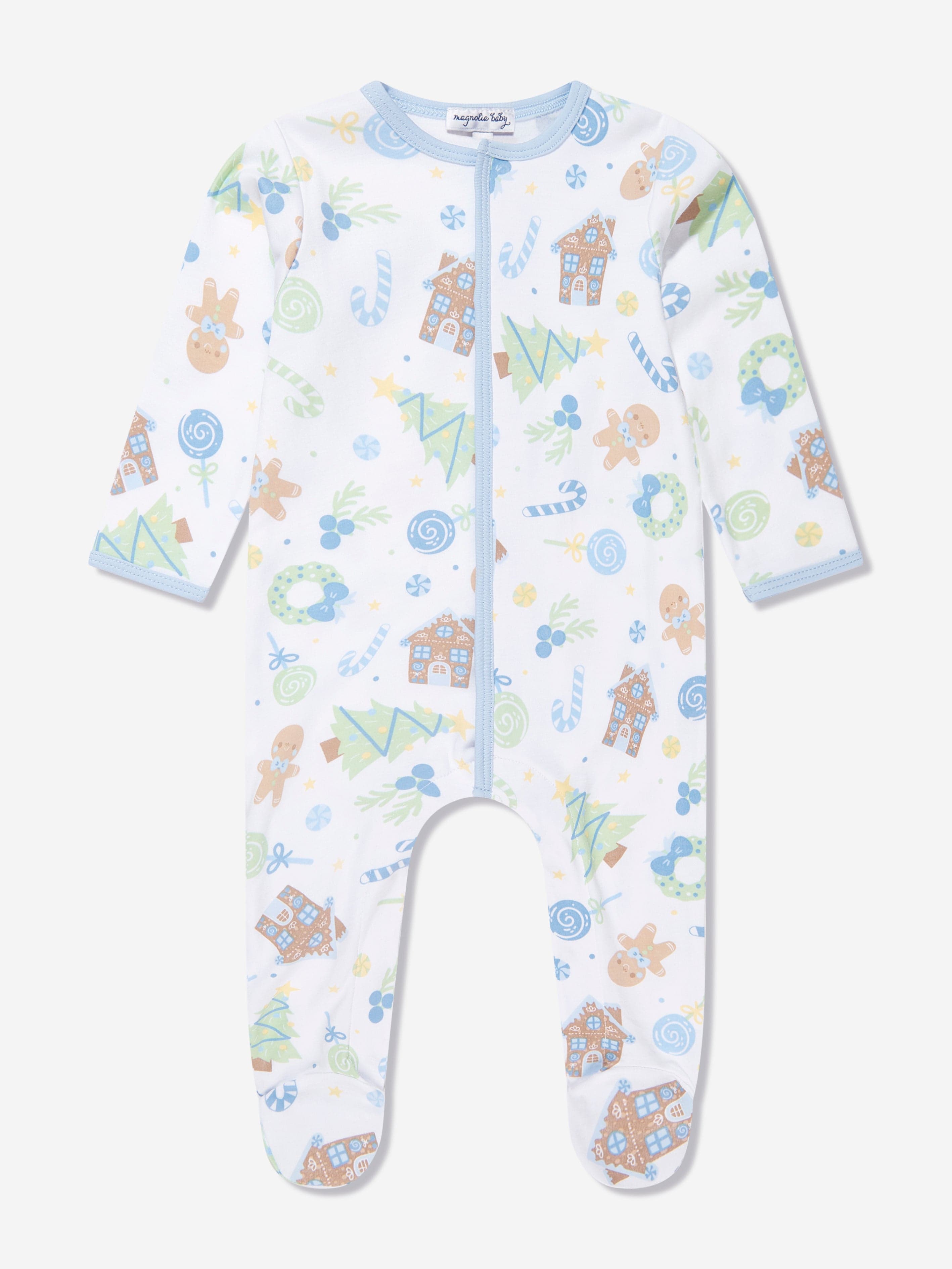 Magnolia Baby Baby Boys Sweet Gingerbread Babygrow in Blue | Childsplay ...