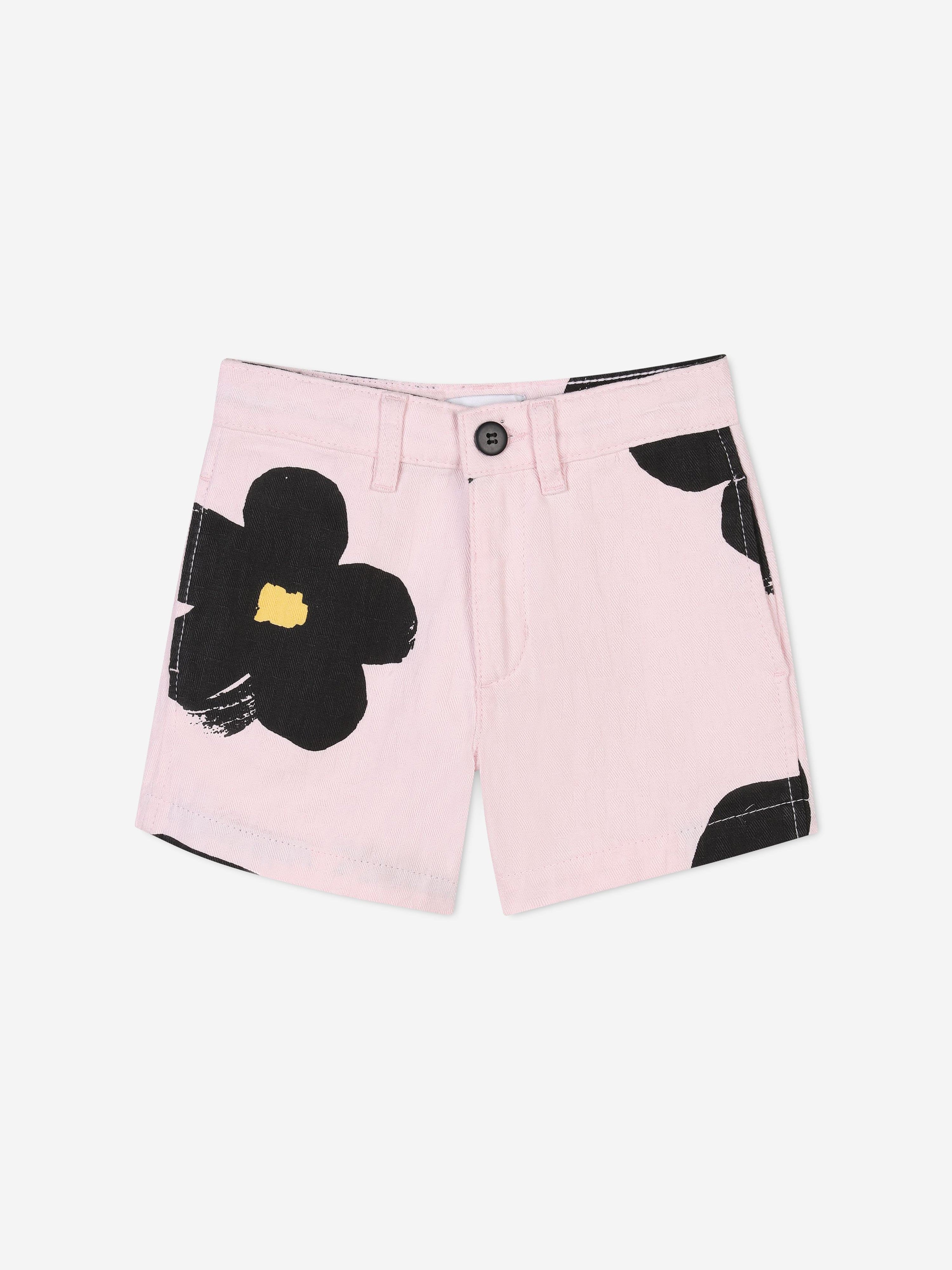 MARC JACOBS Girls Daisy Print Shorts in Pink | Childsplay Clothing UK