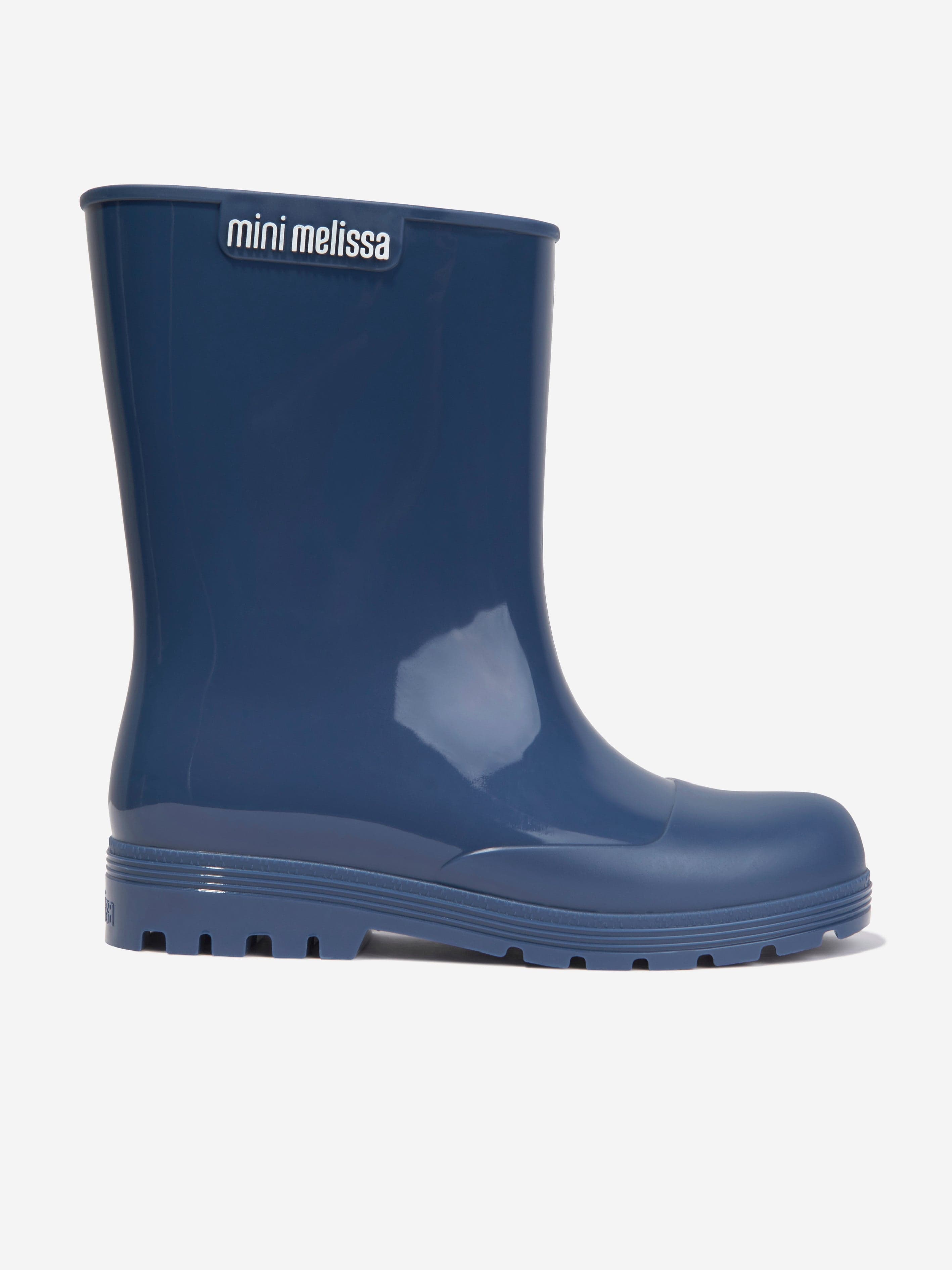 Mini Melissa Girls Welly Boots in Navy | Childsplay Clothing