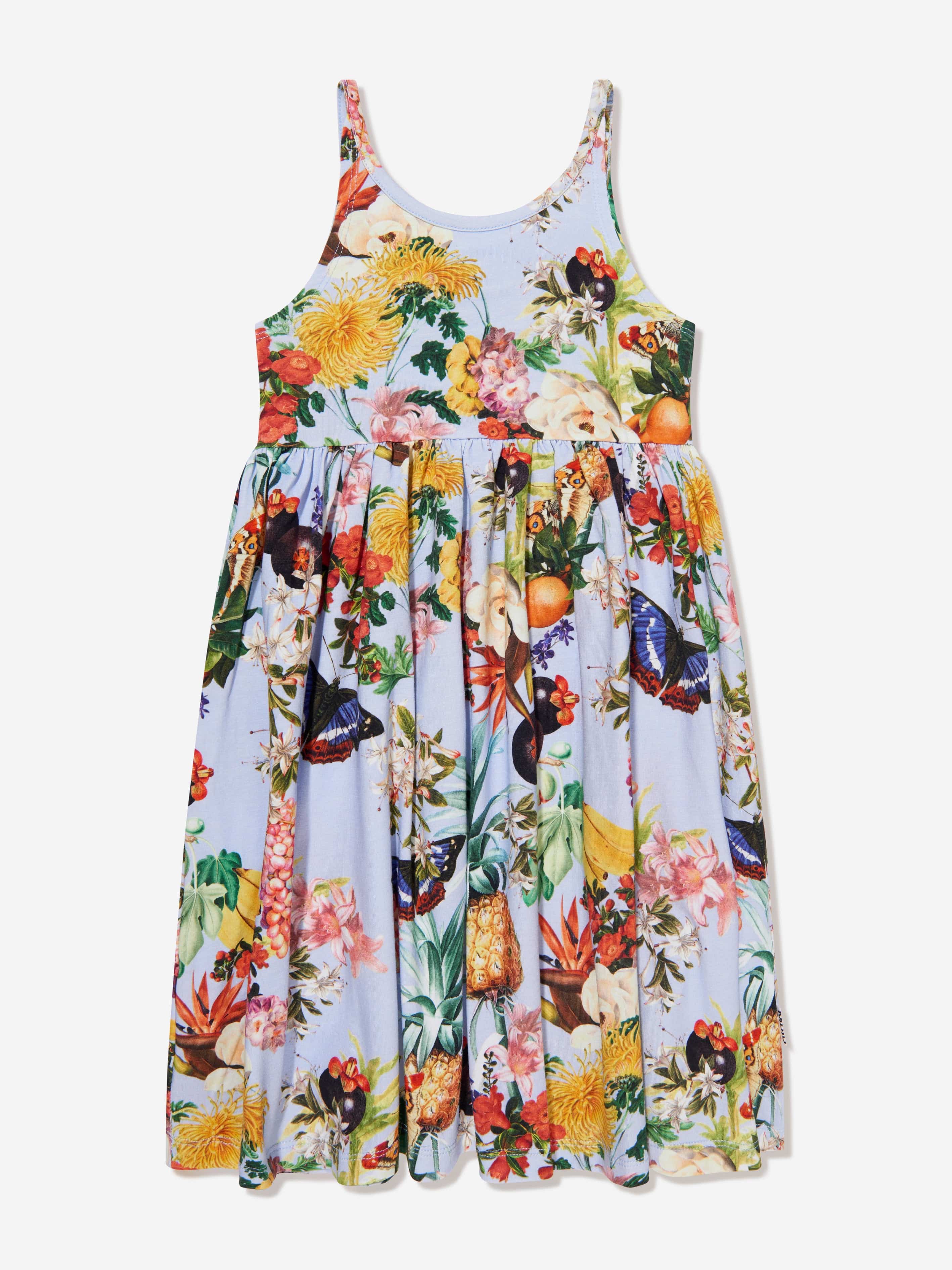 Molo Girls Organic Cotton Chrissie Dress In Blue | Childsplay Clothing