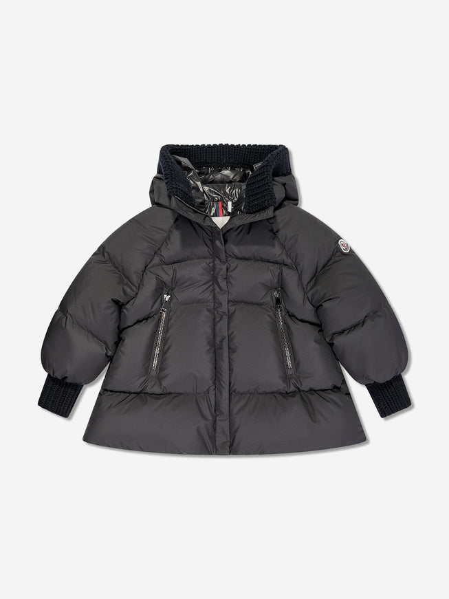 Moncler Enfant Girls Down Padded Ronda Jacket in Black | Childsplay ...