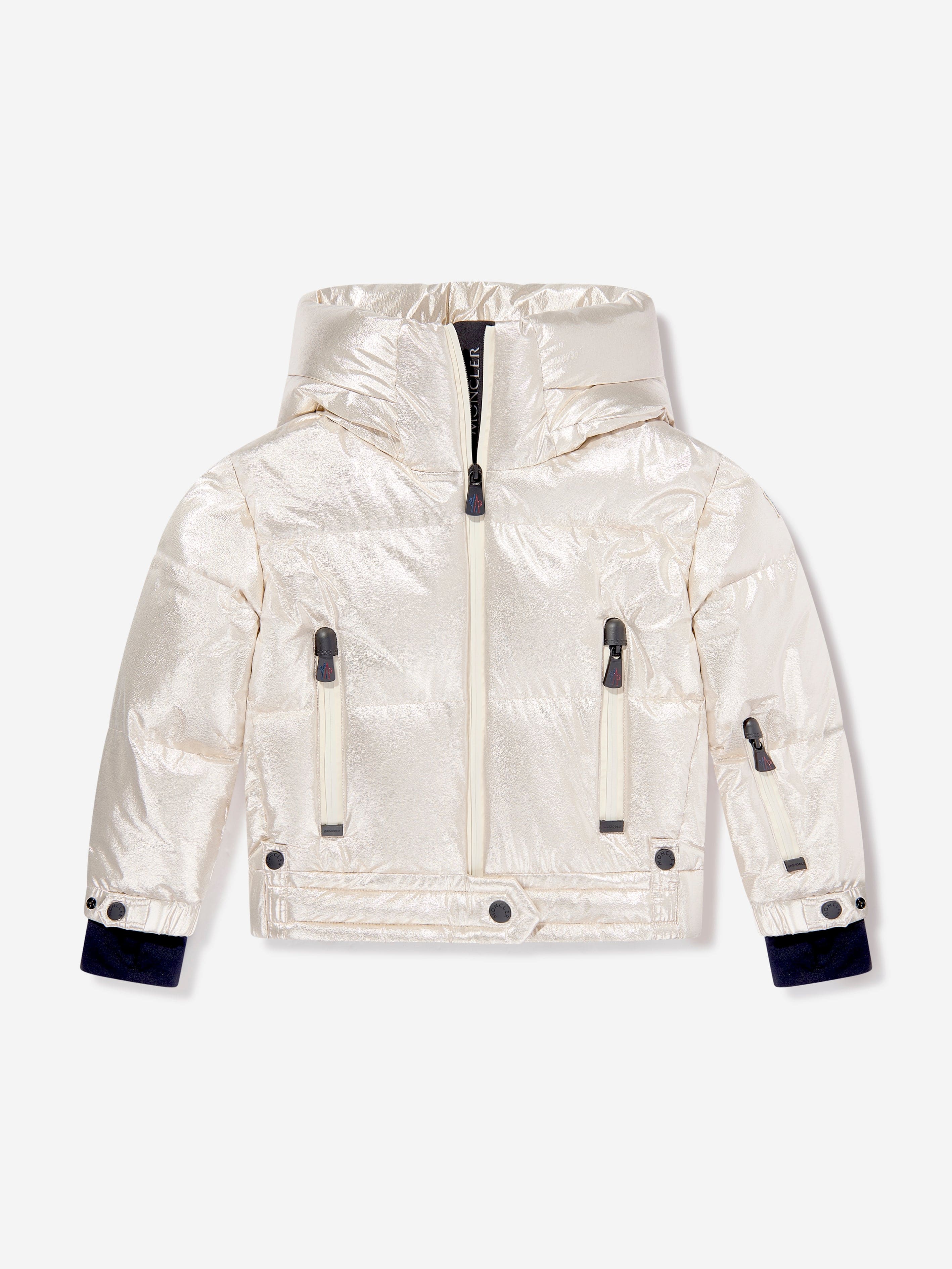 Moncler Enfant Girls Grenoble Violette Down Padded Jacket in Gold ...