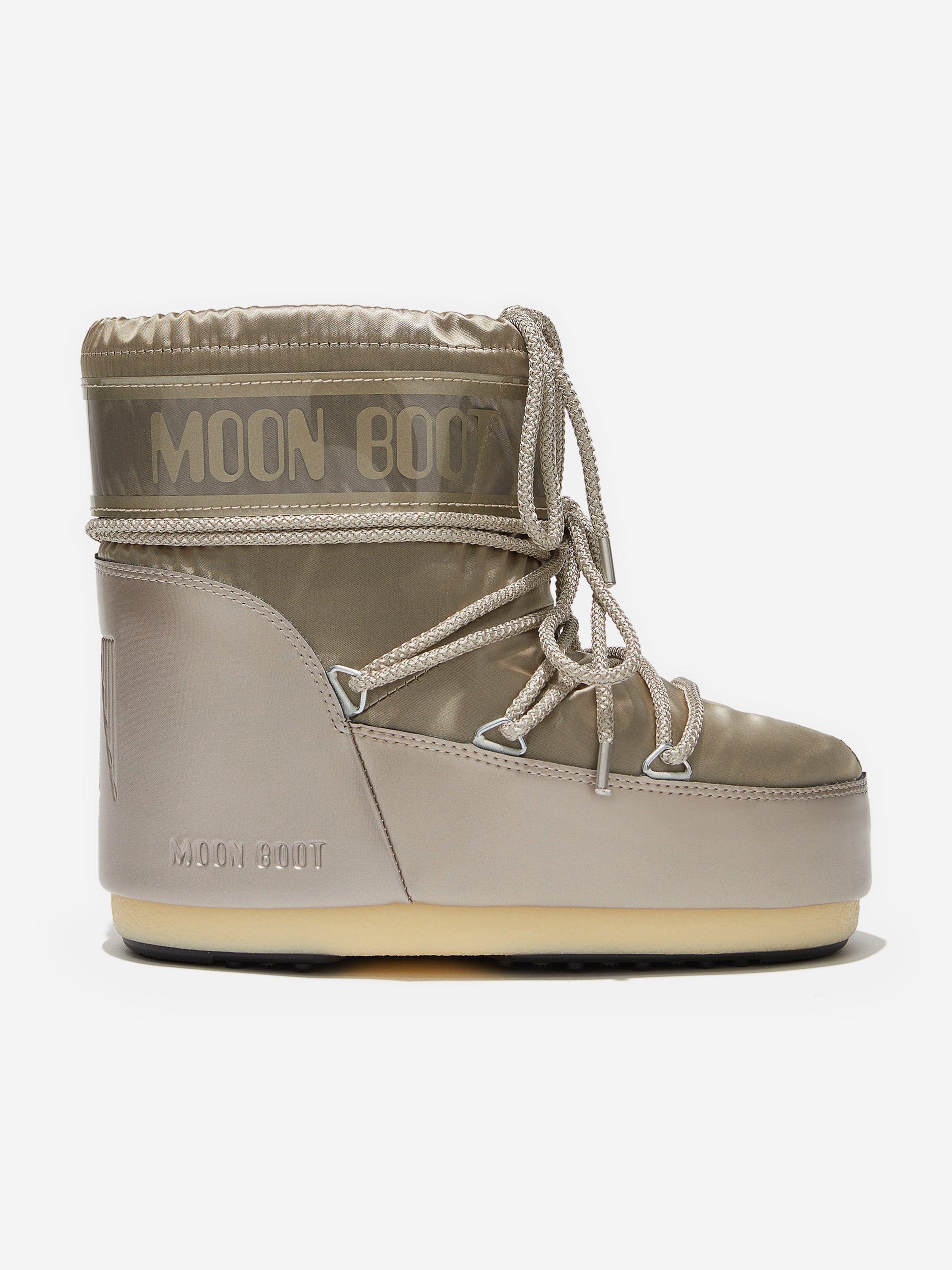 Moon Boot Girls Icon Low Glance Boots in Beige | Childsplay Clothing
