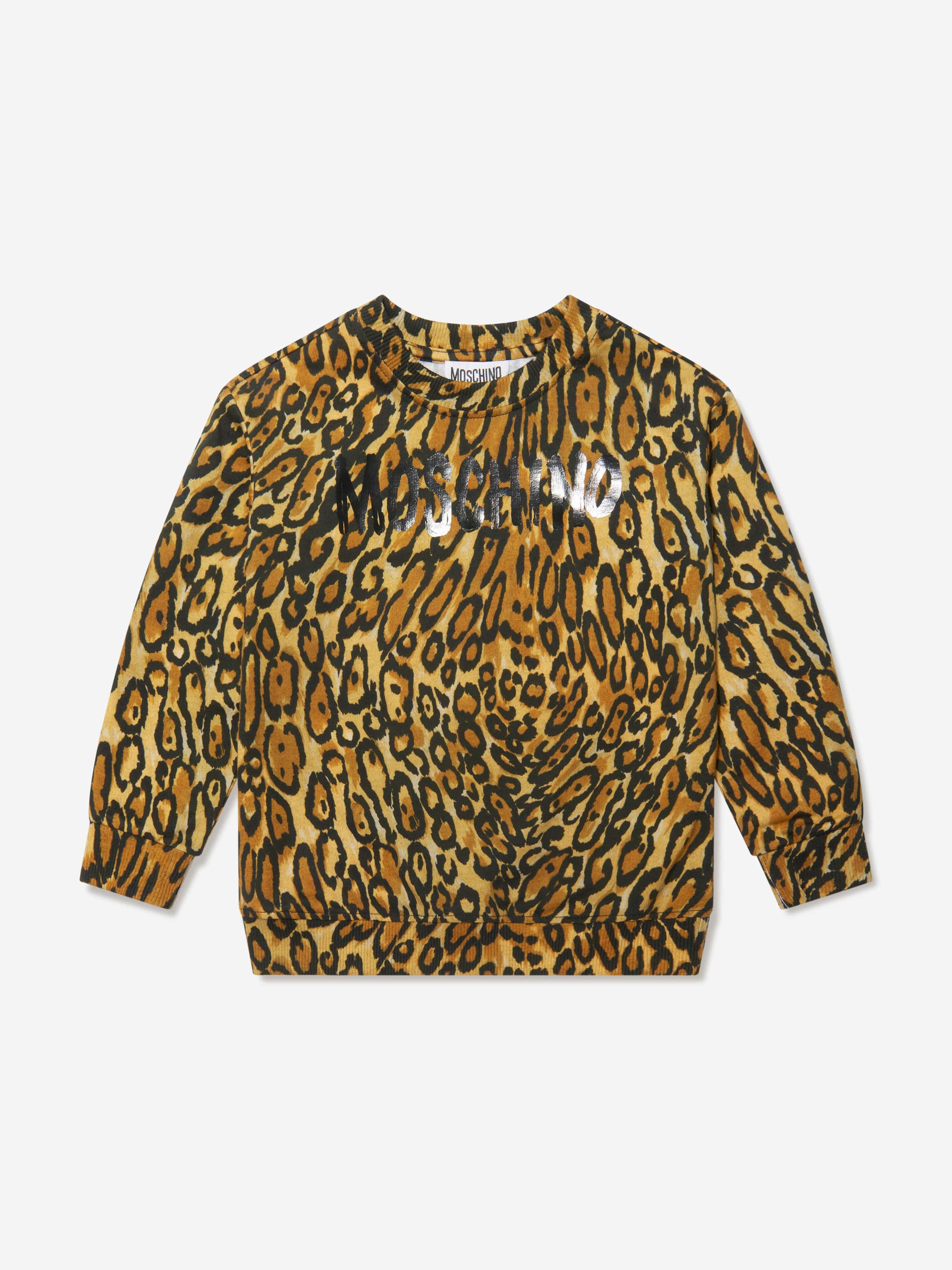 Boys Leopard Print Sweatshirt in Brown | Childsplay Clothing