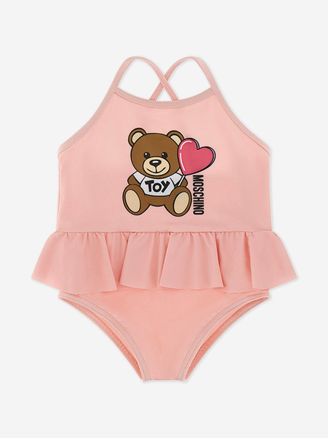 Baby Girls Teddy Bear Swimsuit in Pink | Childsplay Clothing