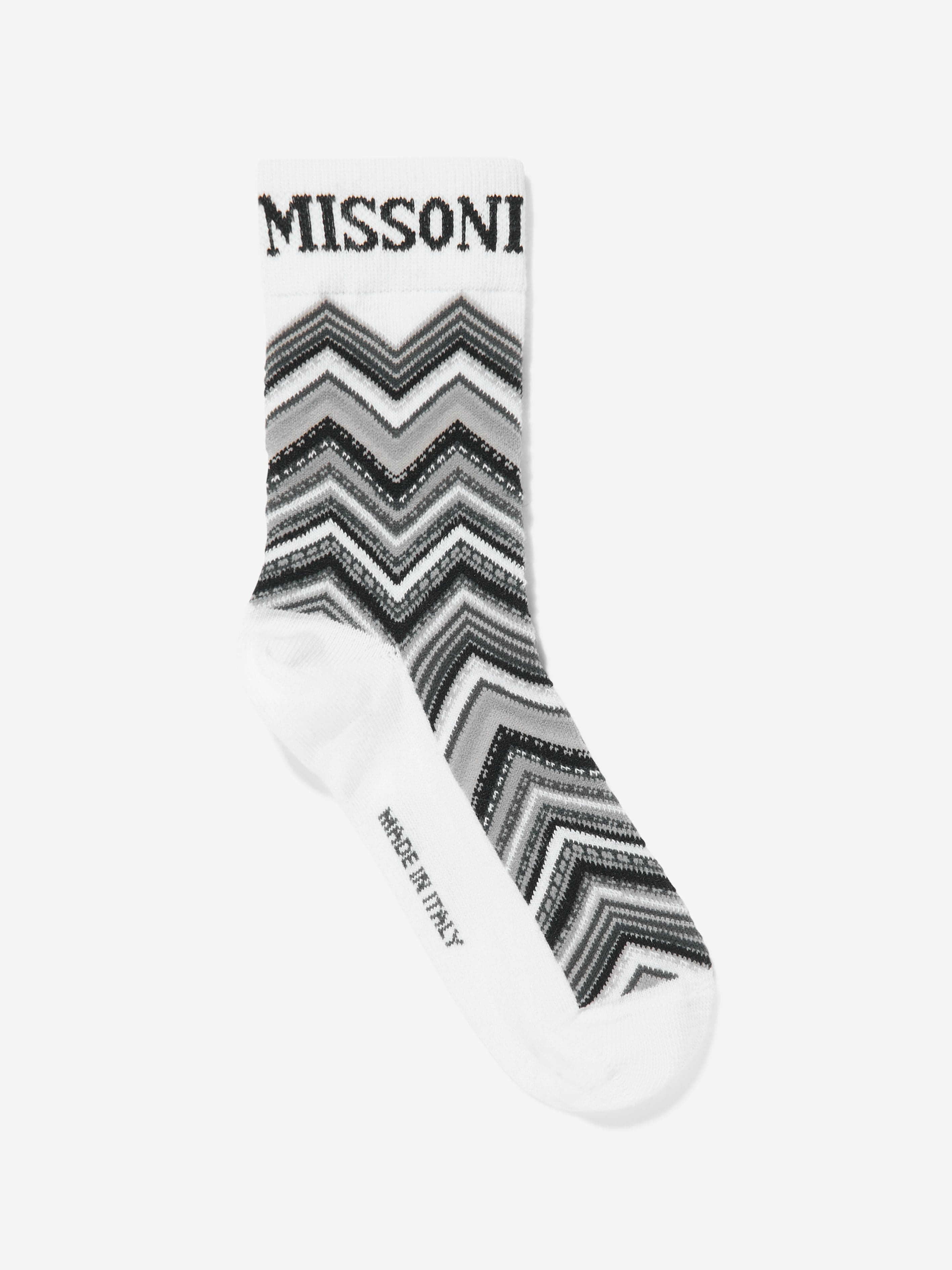 Missoni Kids Zigzag Socks in Black | Childsplay Clothing