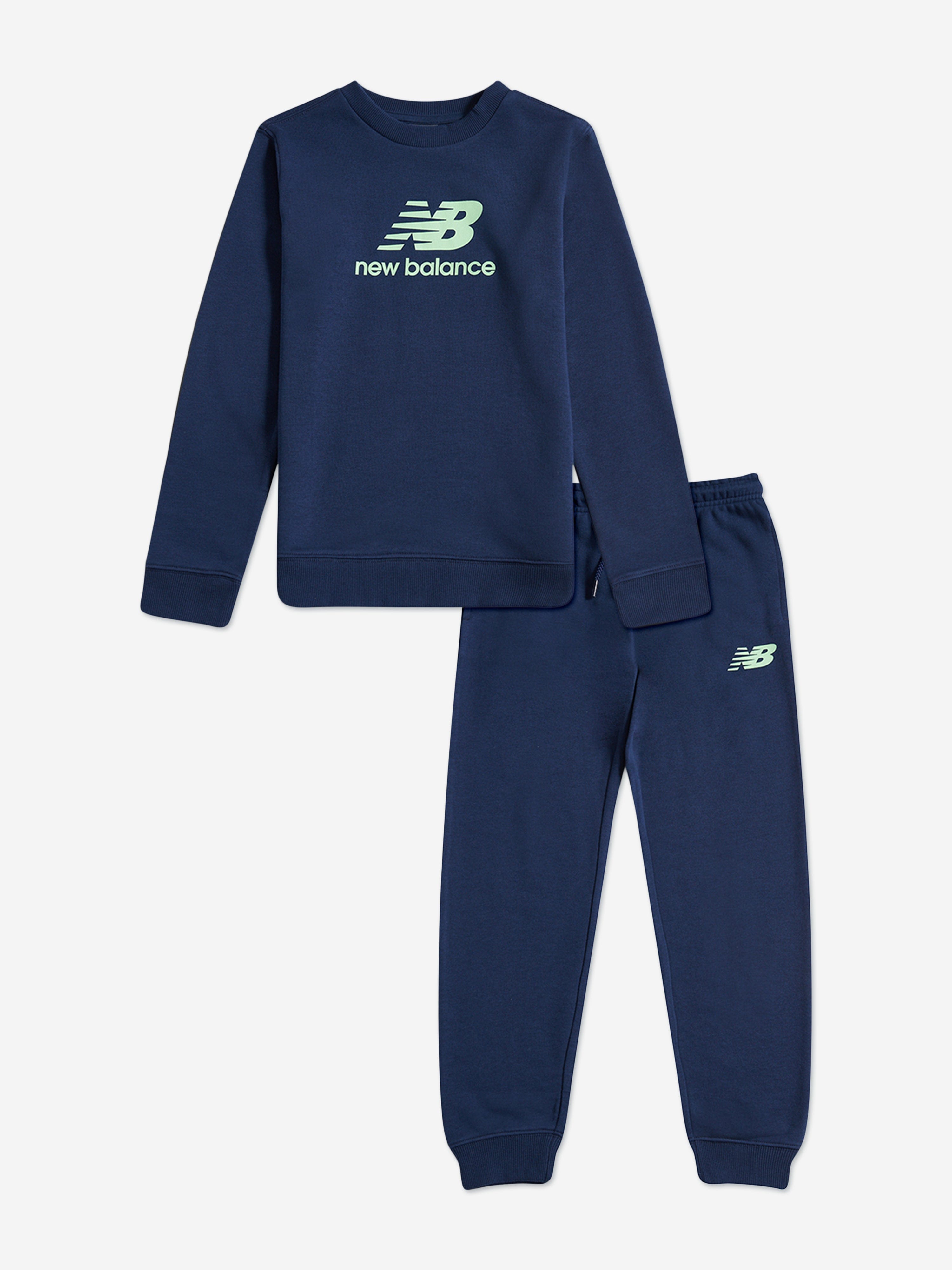 New Balance Boys Stacked Logo Tracksuit in Navy | Childsplay Clothing
