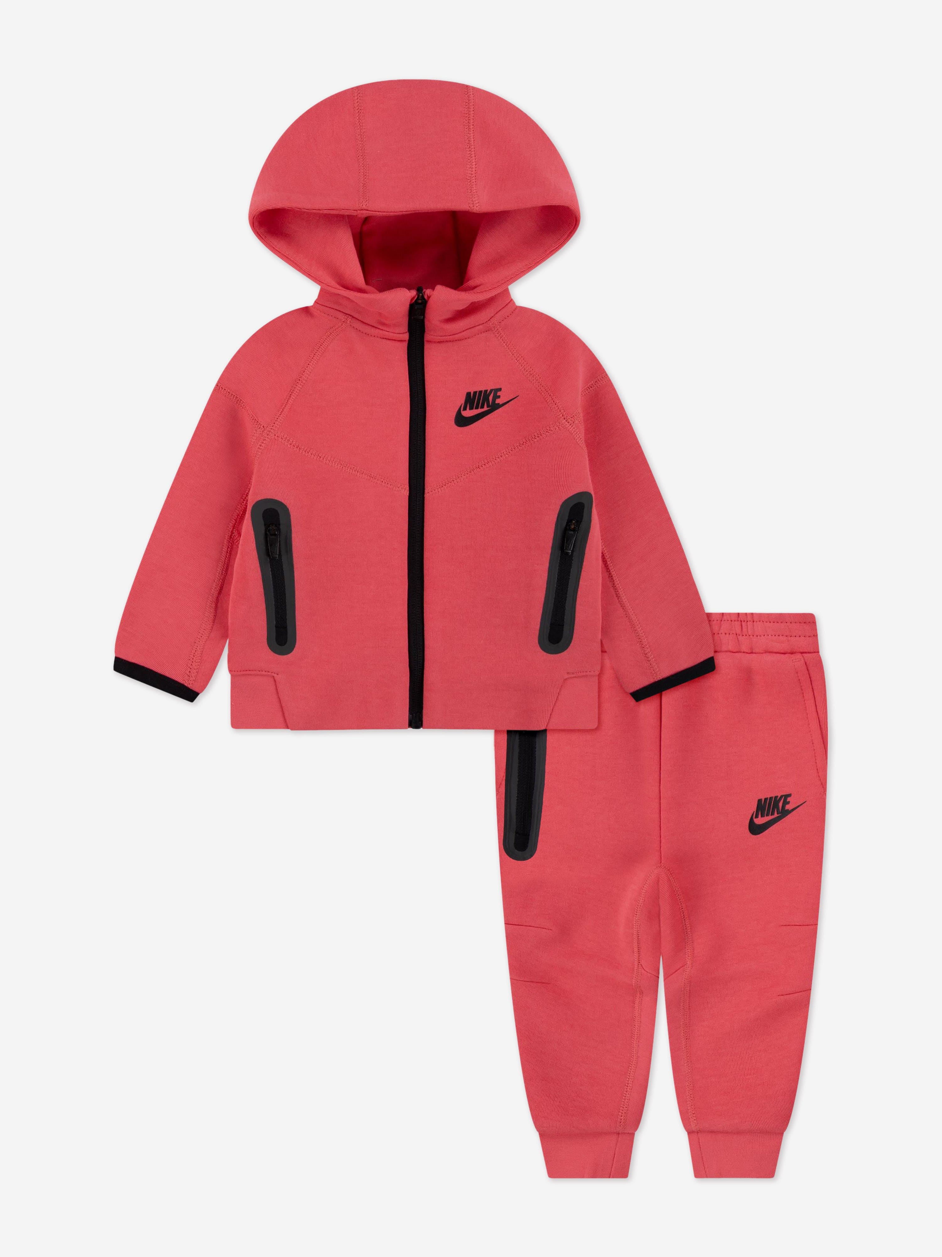 Nike Girls Tech Fleece Hooded Full Zip Tracksuit in Pink | Childsplay ...