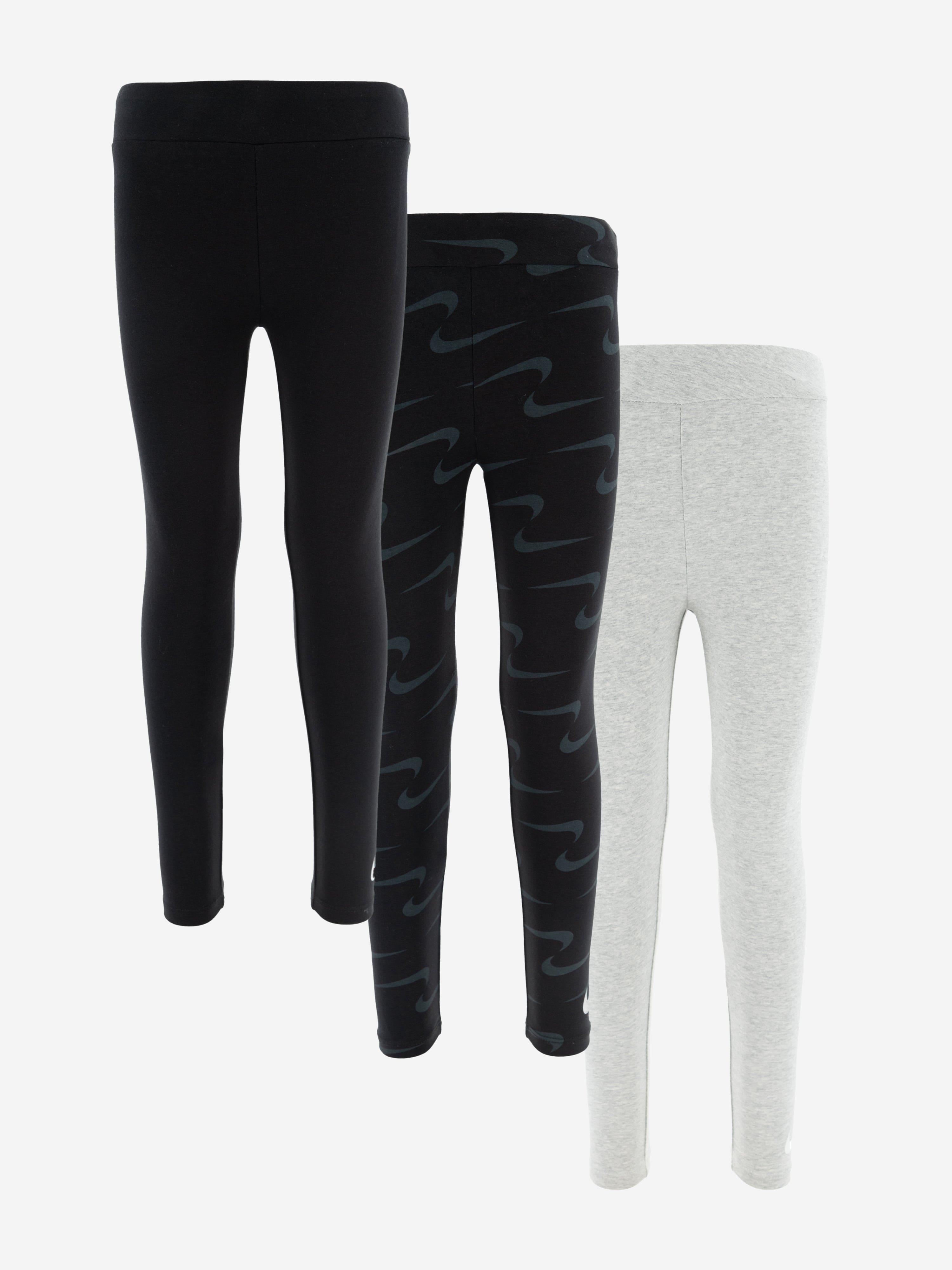 Nike Girls 3 Pack Legging Set in Black | Childsplay Clothing UK