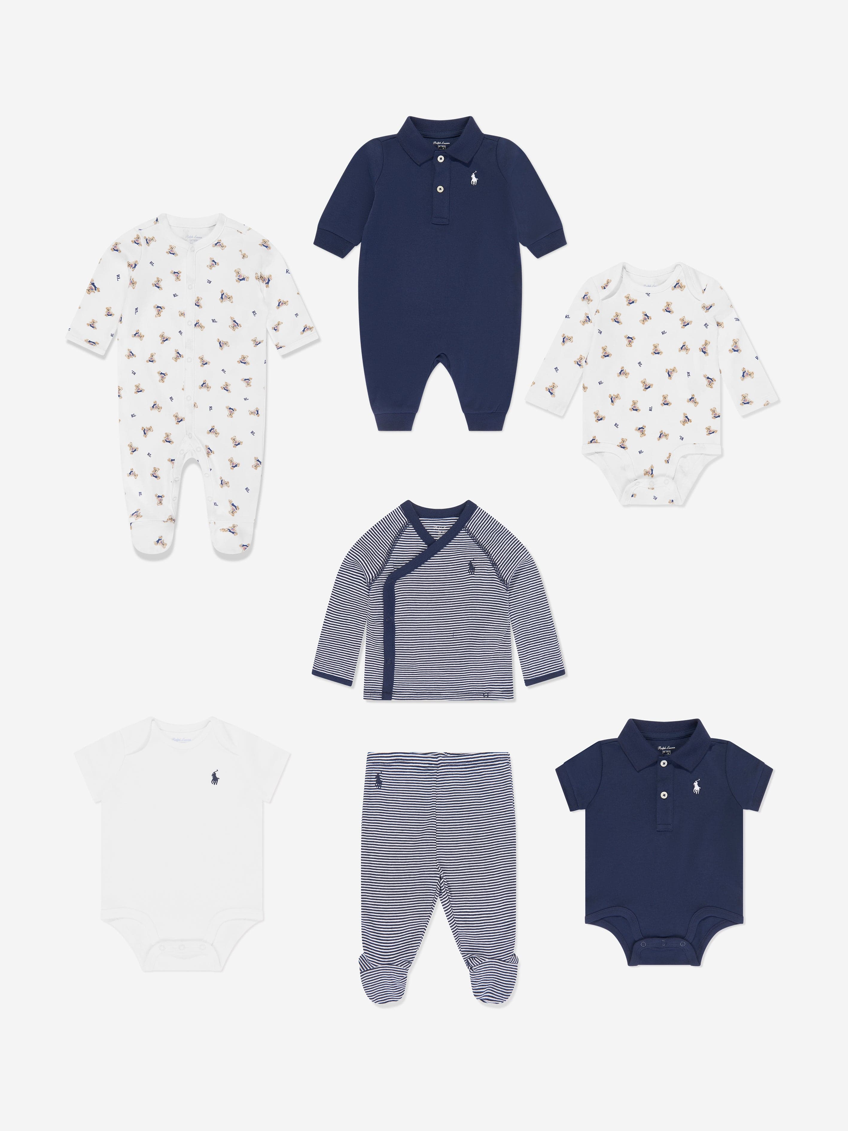 Ralph Lauren Baby Boys Branded Gift Set in Navy | Childsplay Clothing UK