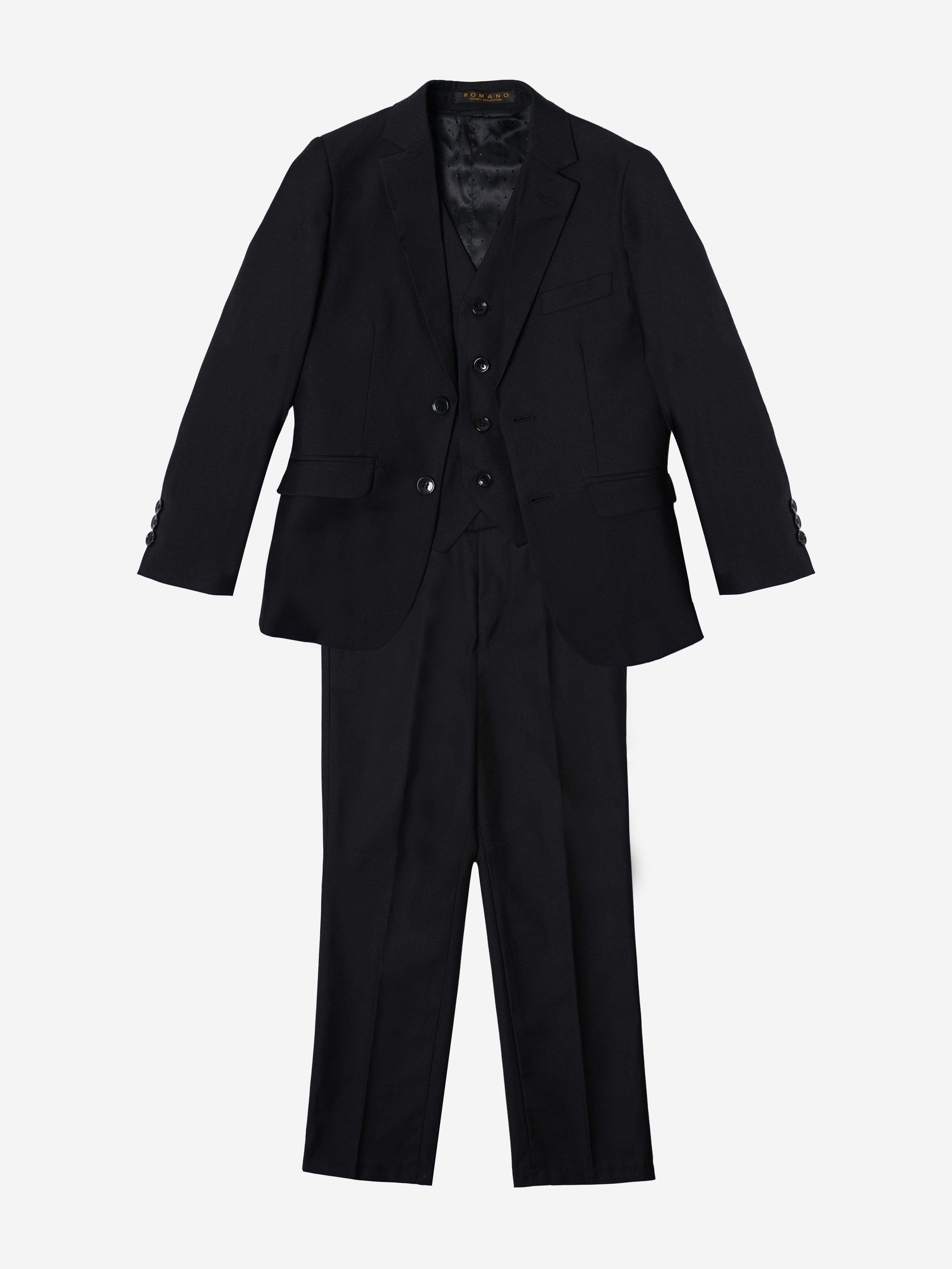 Romano Boys 3 Piece Suit in Black | Childsplay Clothing