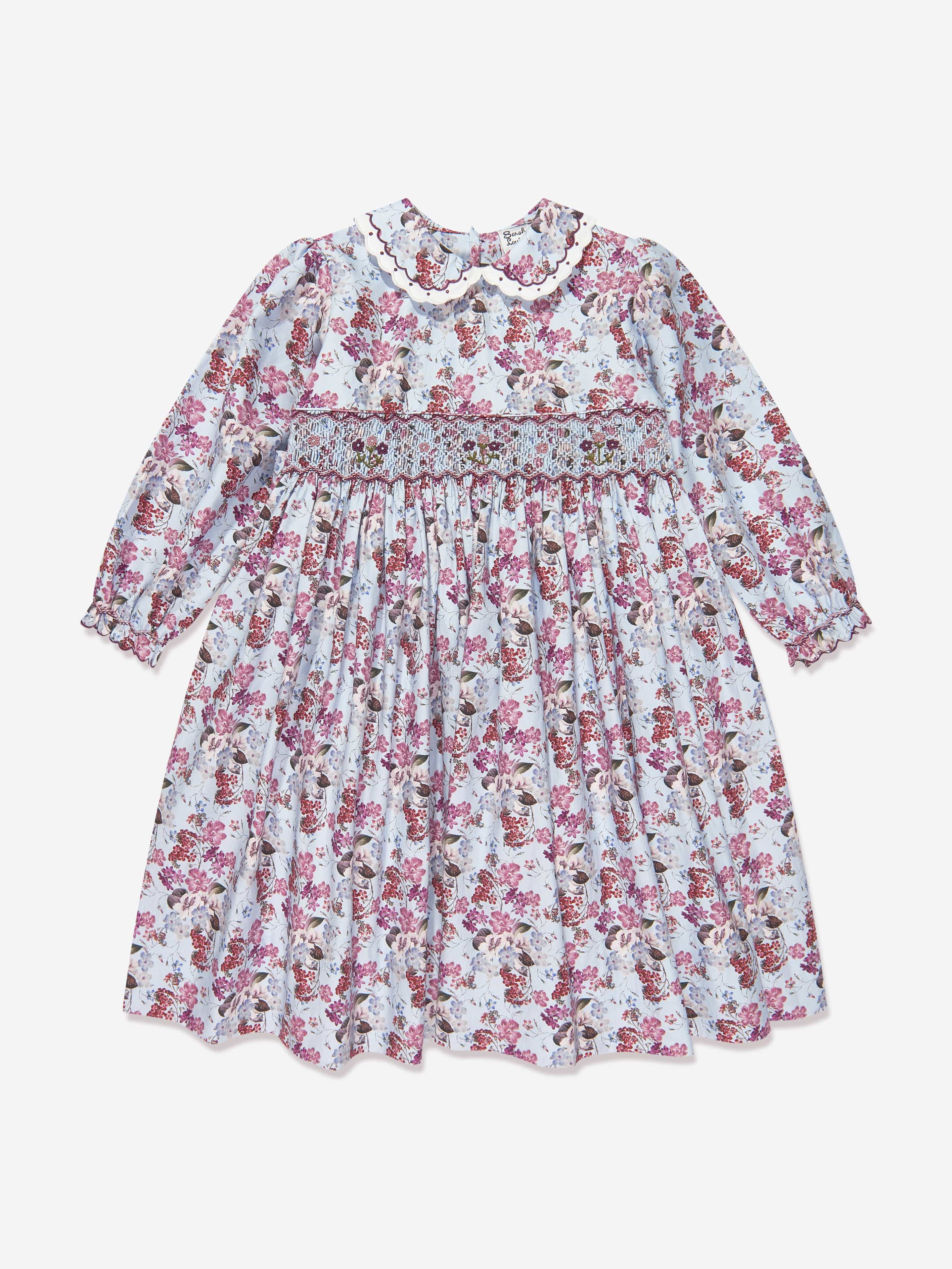 Sarah Louise Girls Floral Print Dress in Multicolour | Childsplay Clothing
