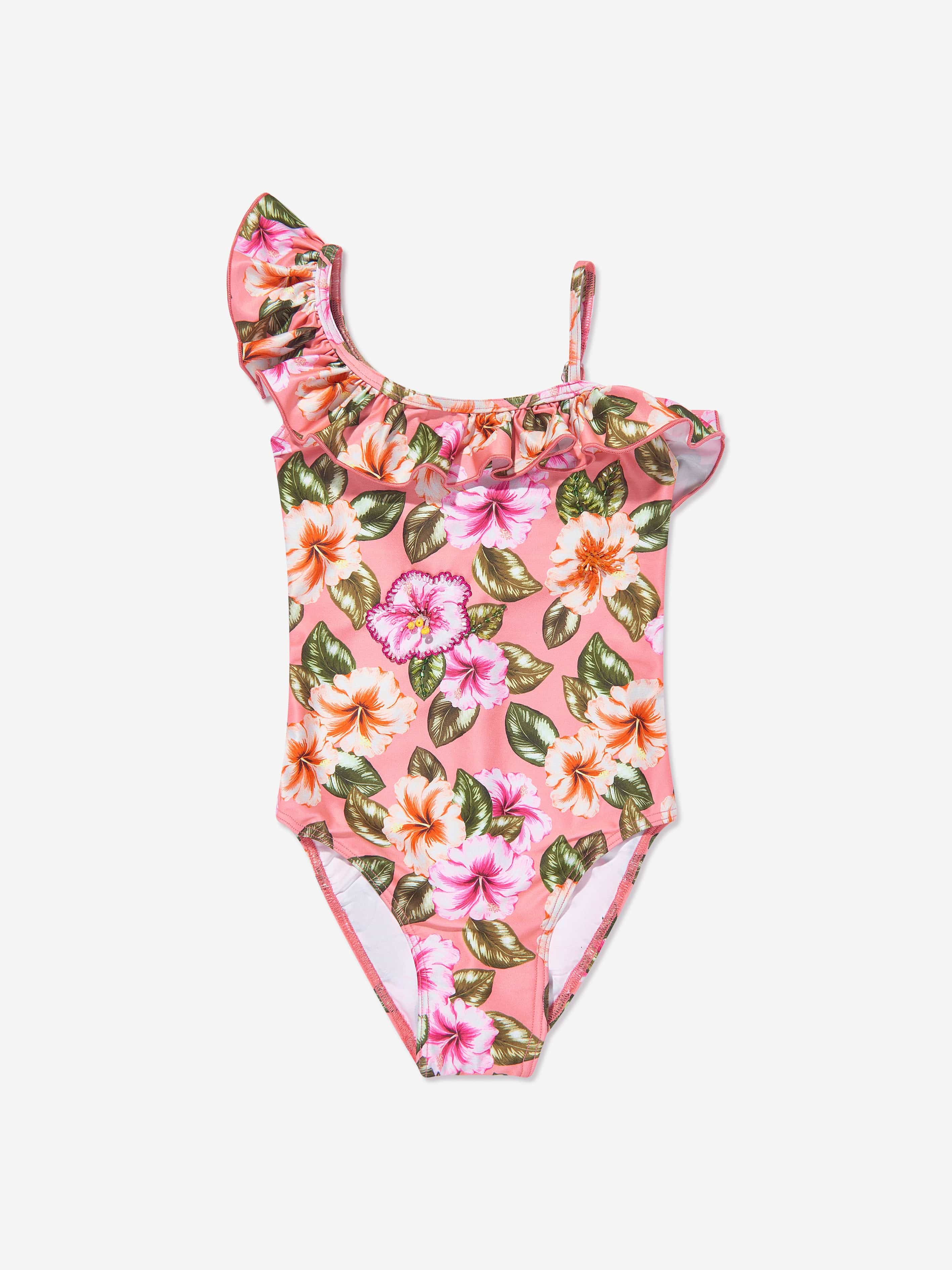 Selini Action Girls Floral Swimsuit in Pink | Childsplay Clothing UK
