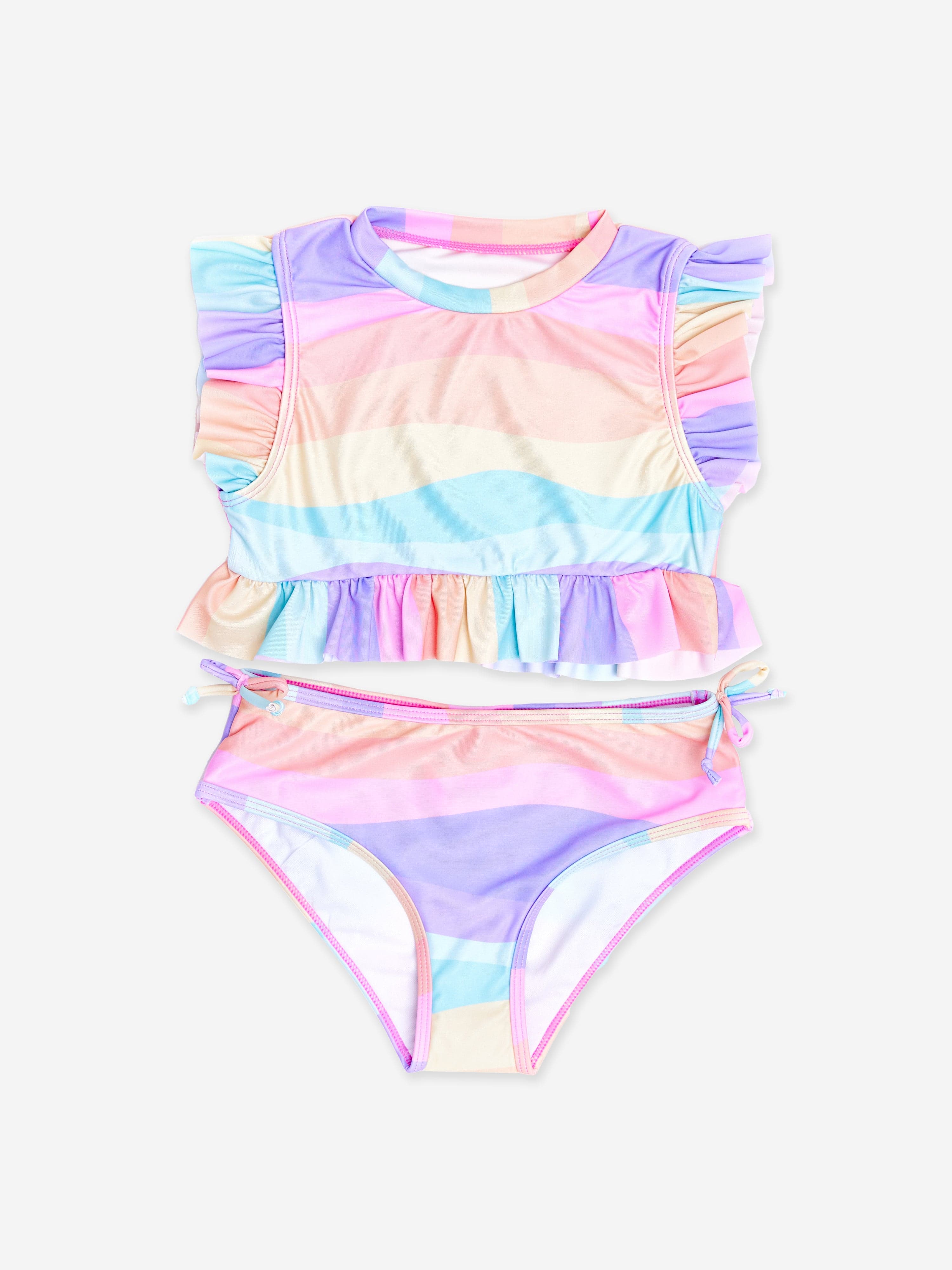 Soli Swim Girls Frill Tankini in Purple (UPF50+) | Childsplay Clothing
