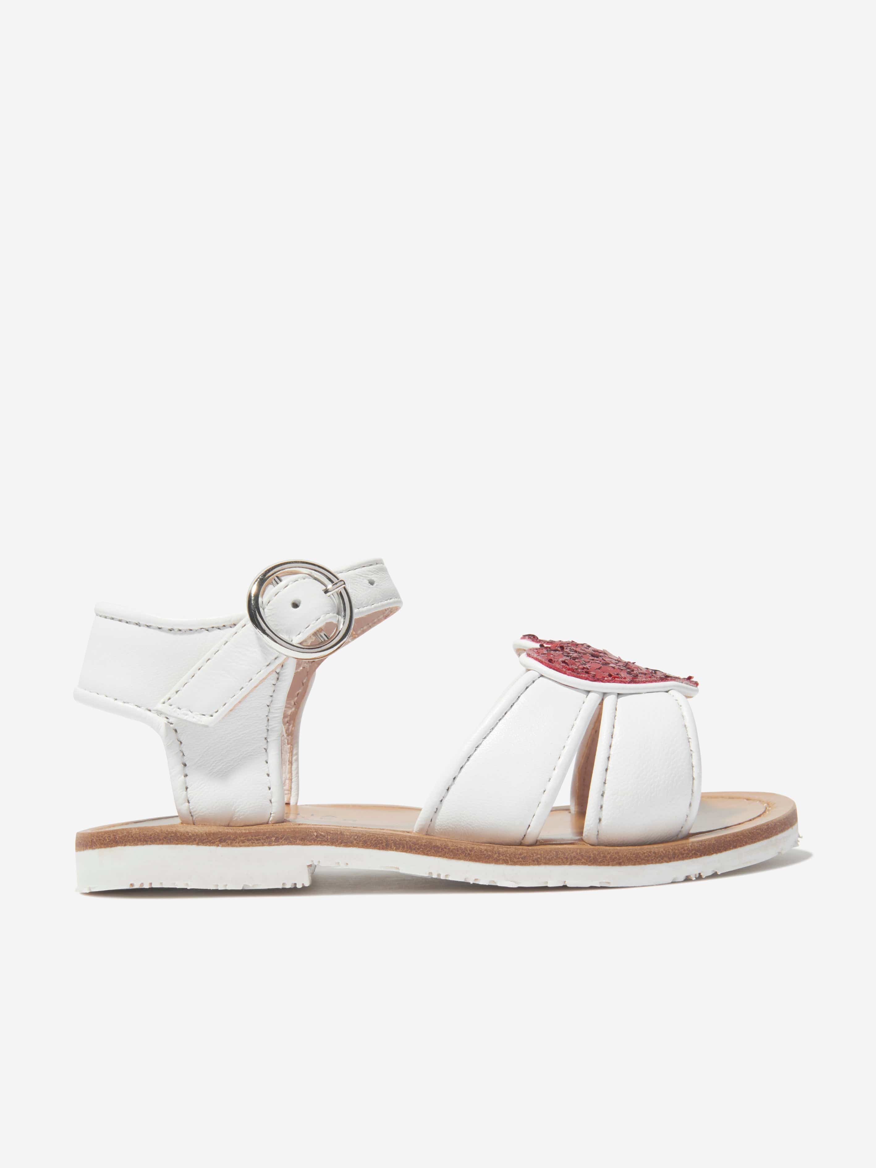 Sophia Webster Girls Amora Sandals in White | Childsplay Clothing