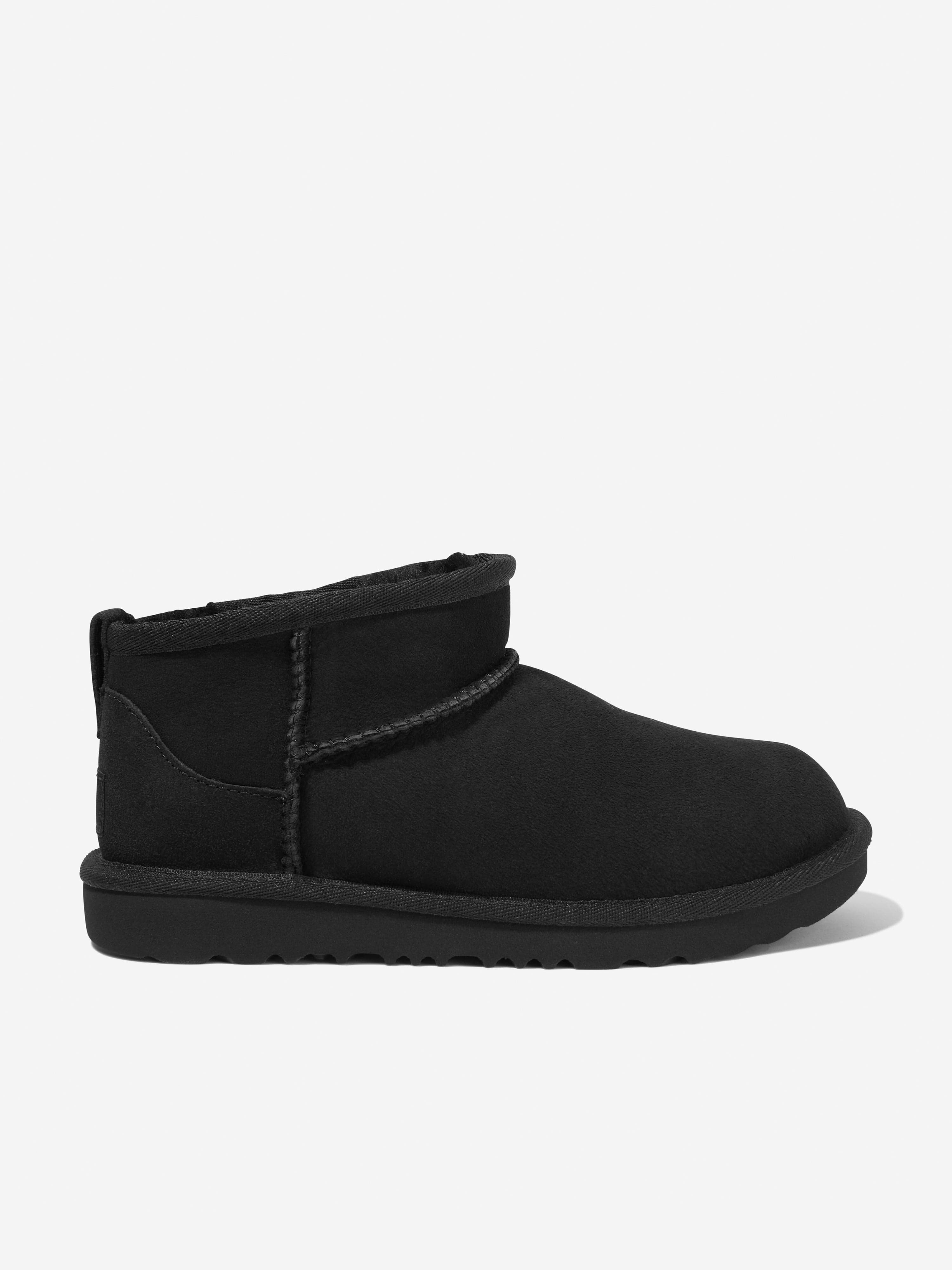 UGG Kids Classic Ultra Mini Boots in Black | Childsplay Clothing