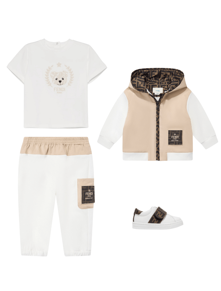Fendi Baby Bear Logo T-Shirt in White | Childsplay Clothing