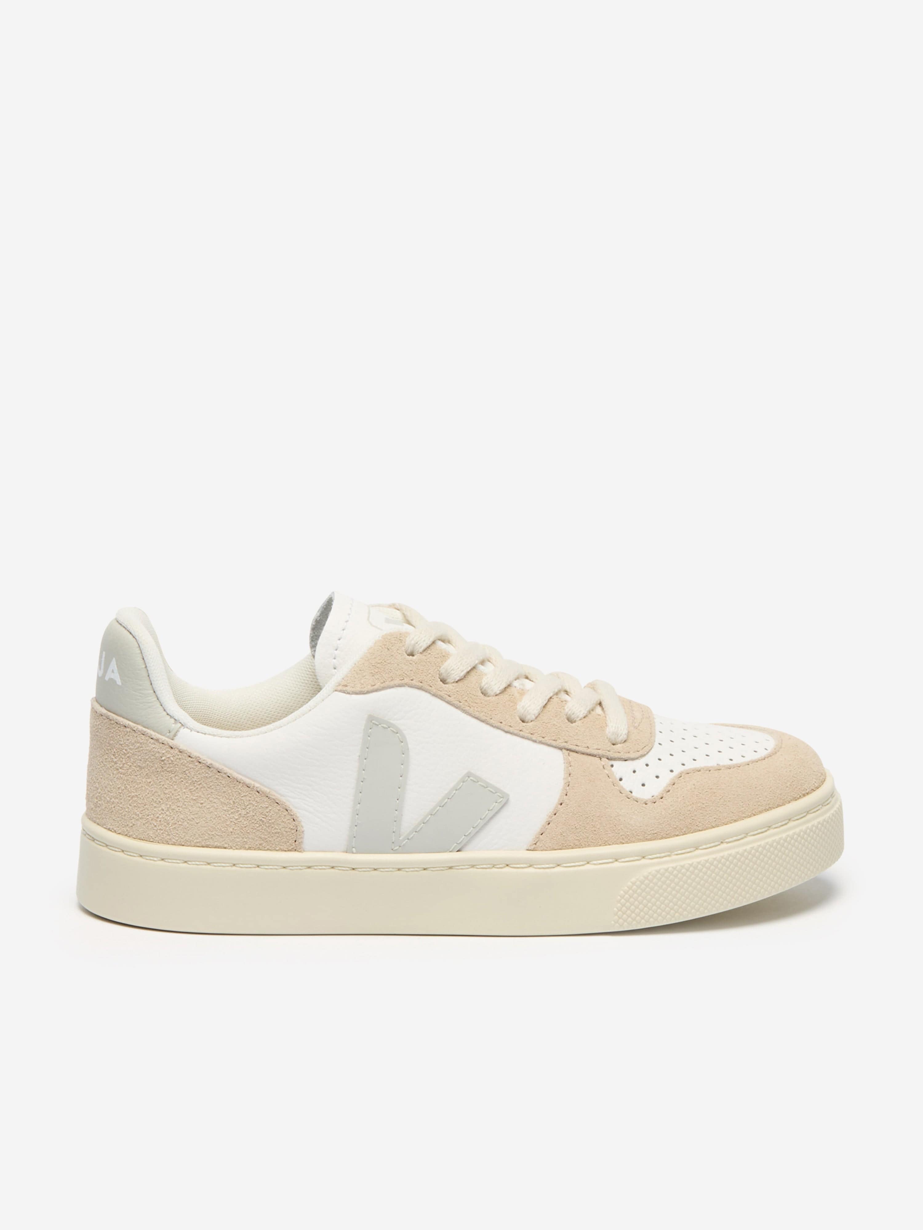 Veja Kids Small V-10 Laces Trainers in White | Childsplay Clothing UK