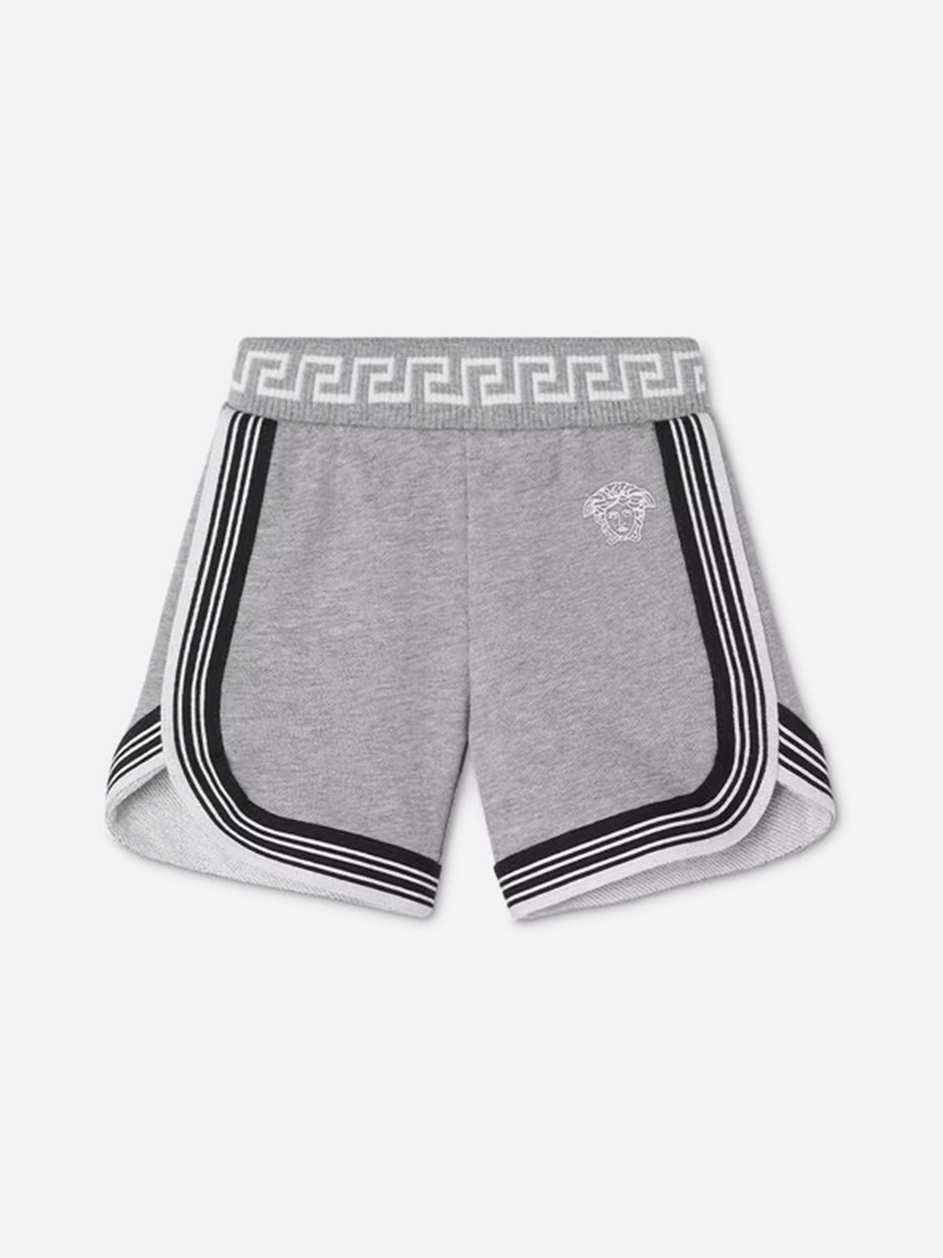 Versace Baby Boys Medusa Logo Shorts in Grey | Childsplay Clothing UK