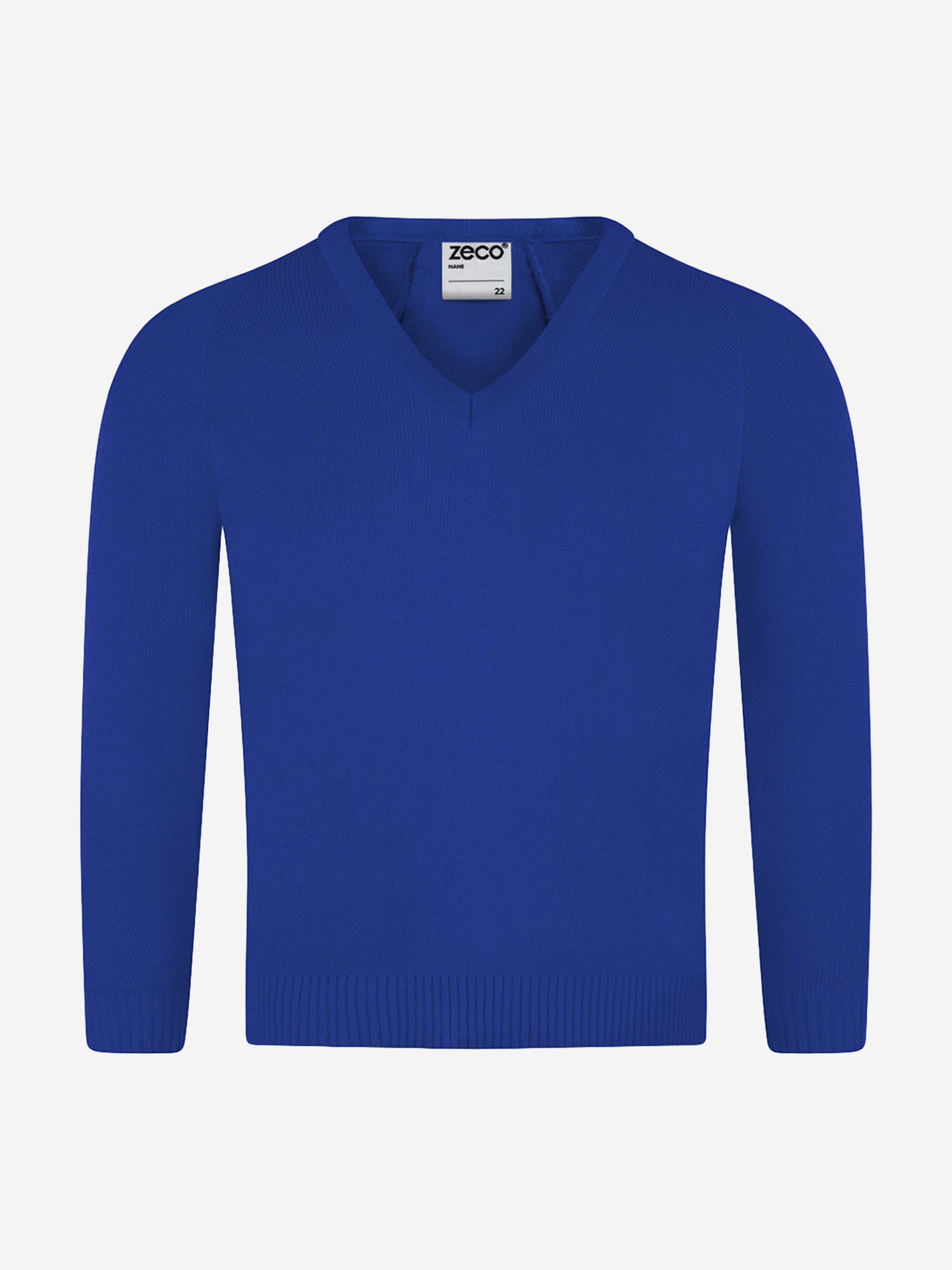 Zeco Kids School Knitted V-Neck Jumper in Blue | Childsplay Clothing