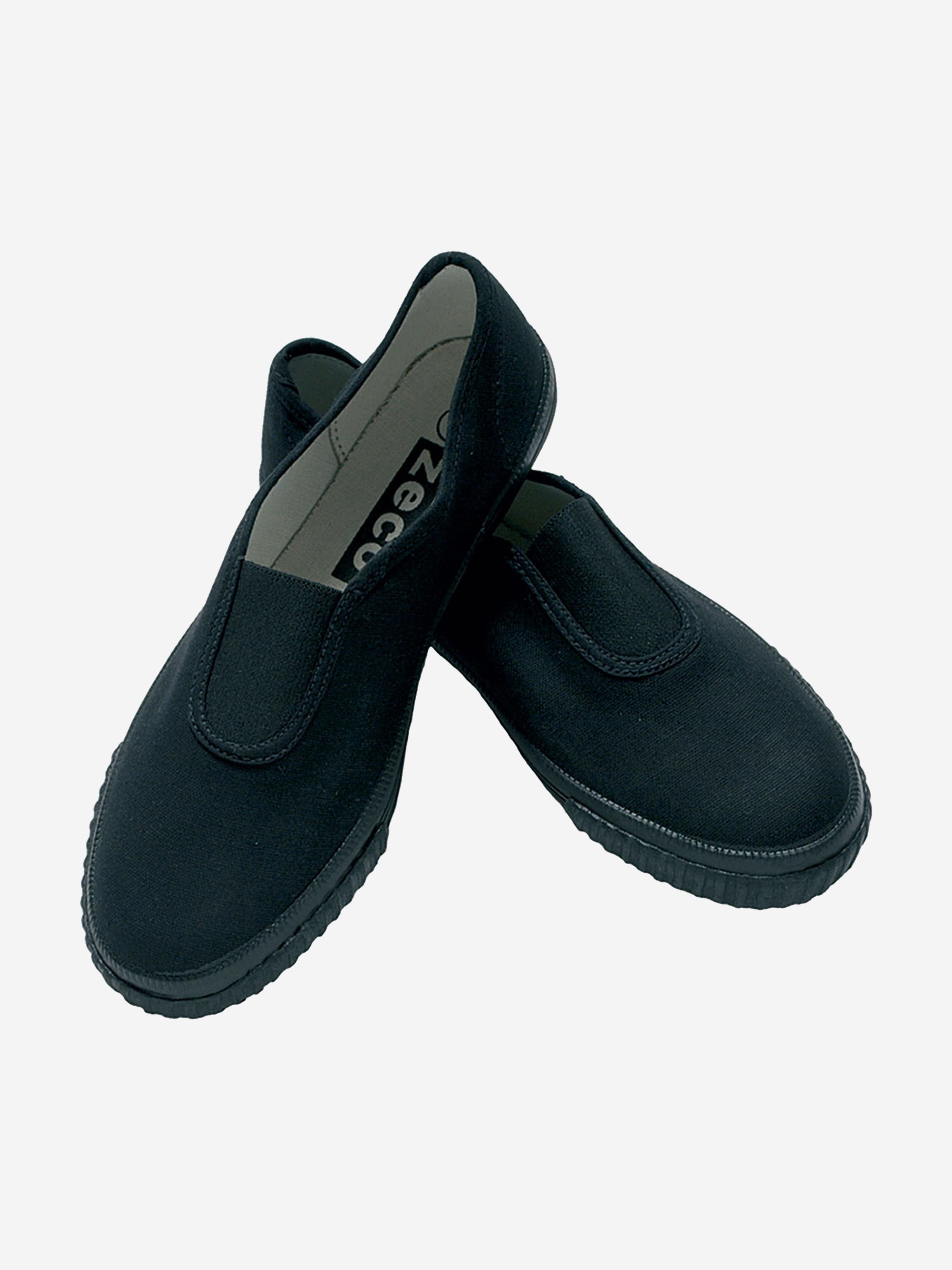 Zeco Kids School Gusset Plimsolls in Black | Childsplay Clothing