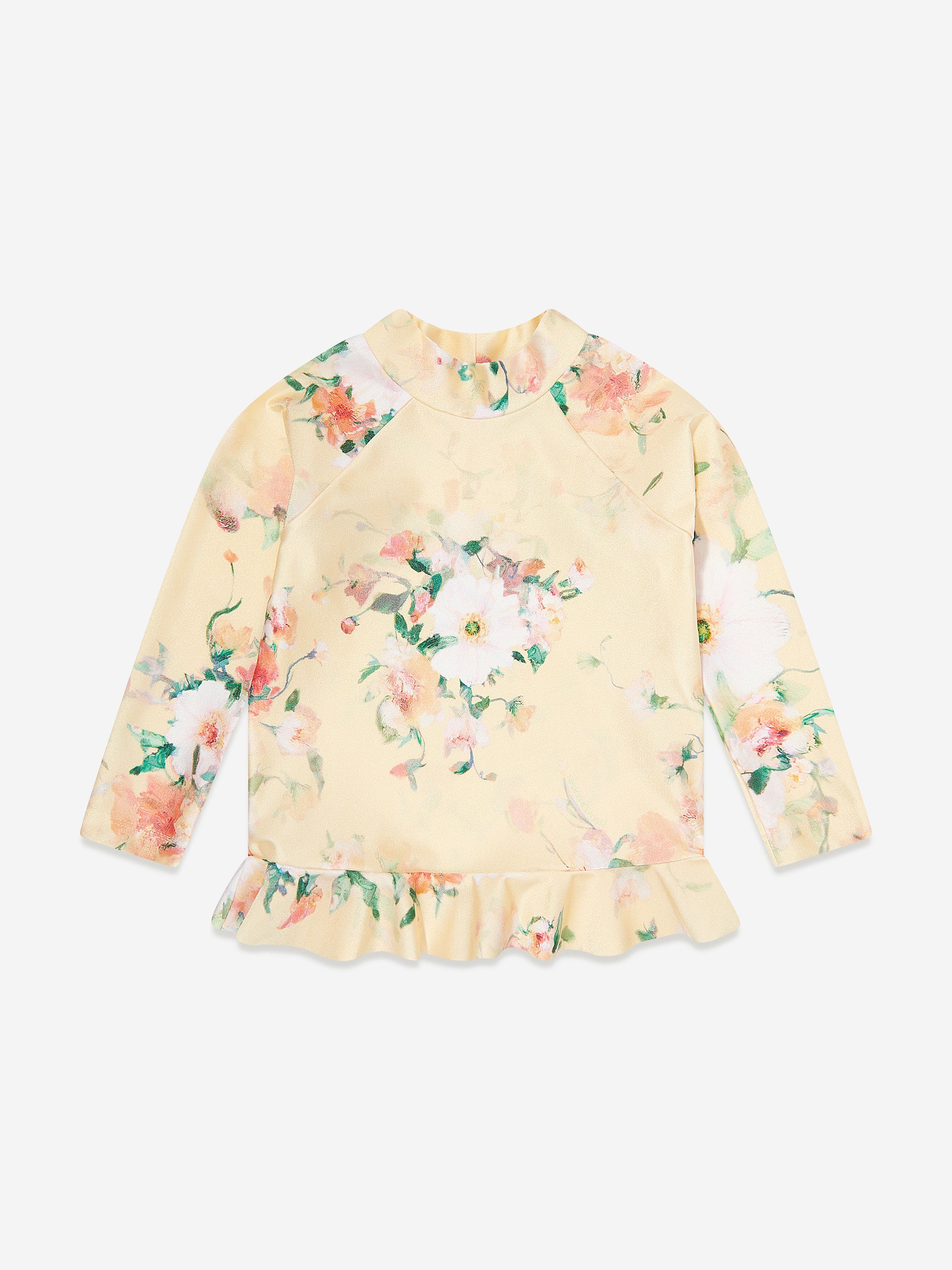 Zimmermann Girls Everley Frill Rash Guard in Yellow | Childsplay Clothing