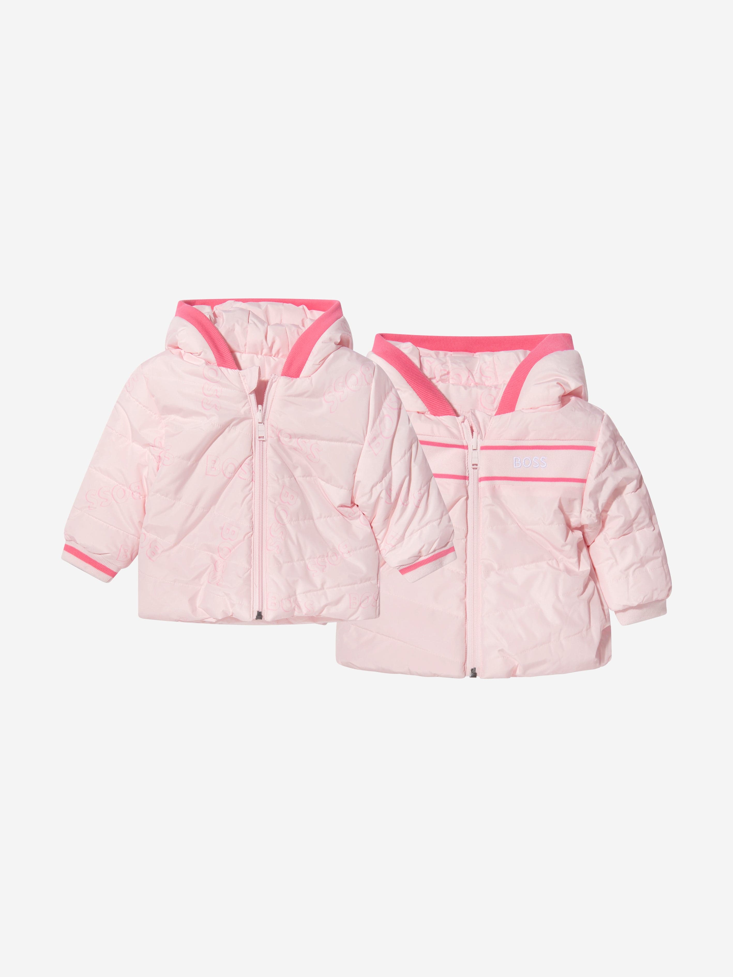 BOSS Baby Girls Reversible Puffer Jacket | Childsplay Clothing