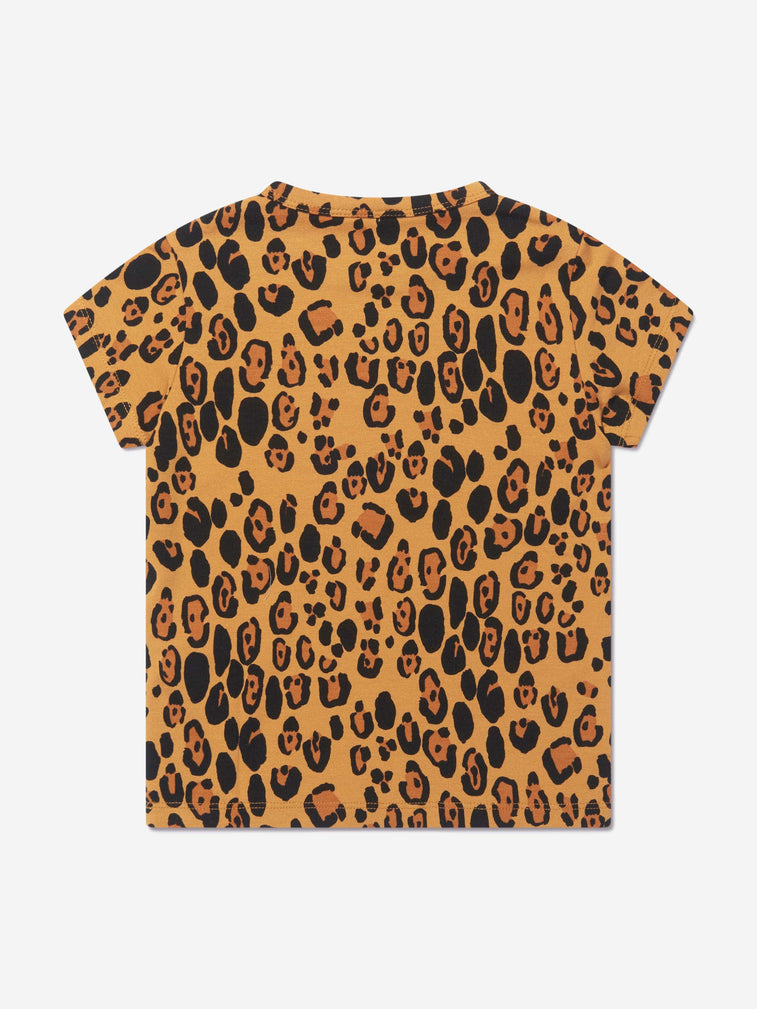 Mini Rodini Girls Leopard Print T-Shirt | Childsplay Clothing