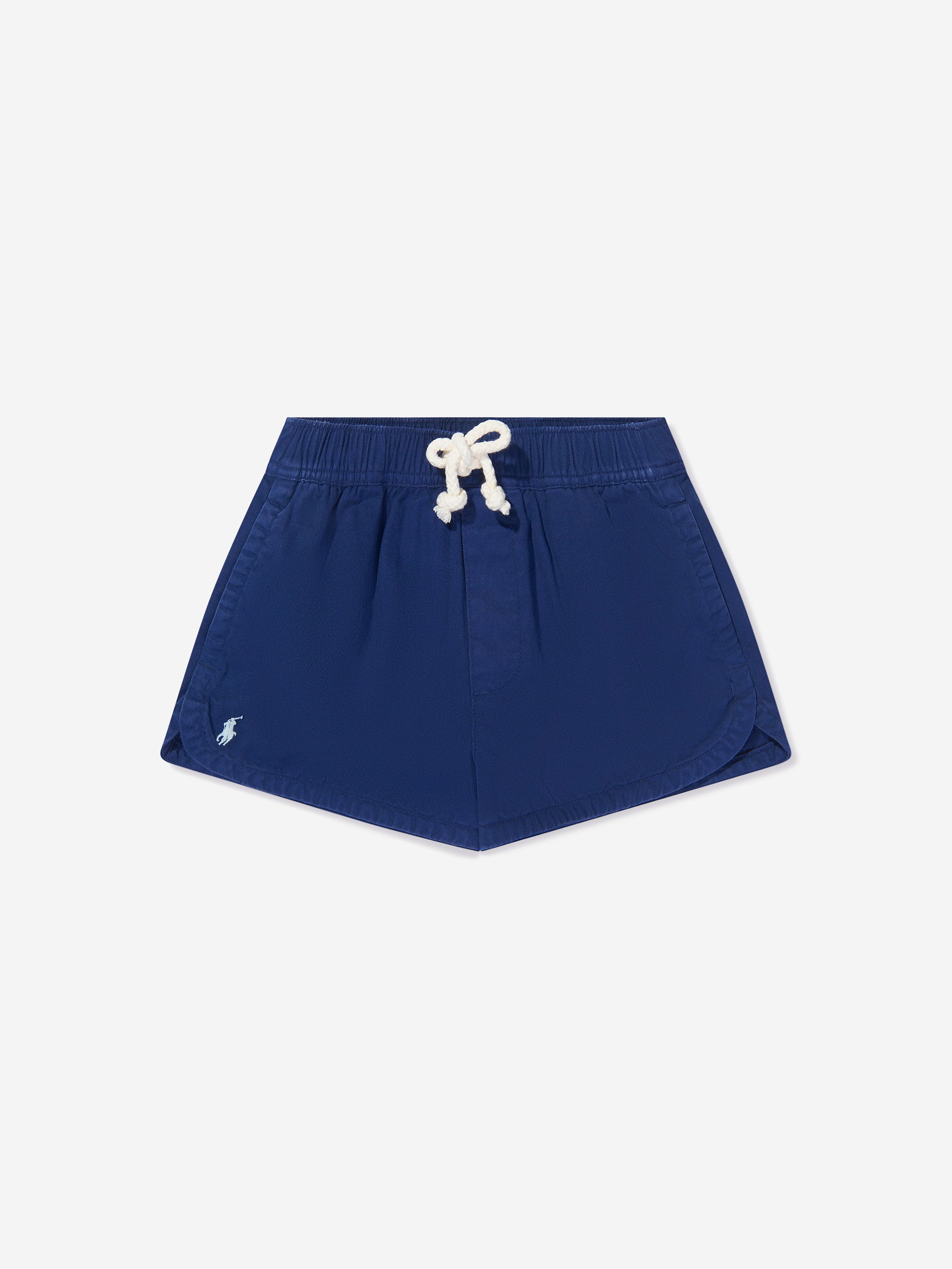 Ralph Lauren Girls Prepster Logo Shorts in Navy | Childsplay Clothing